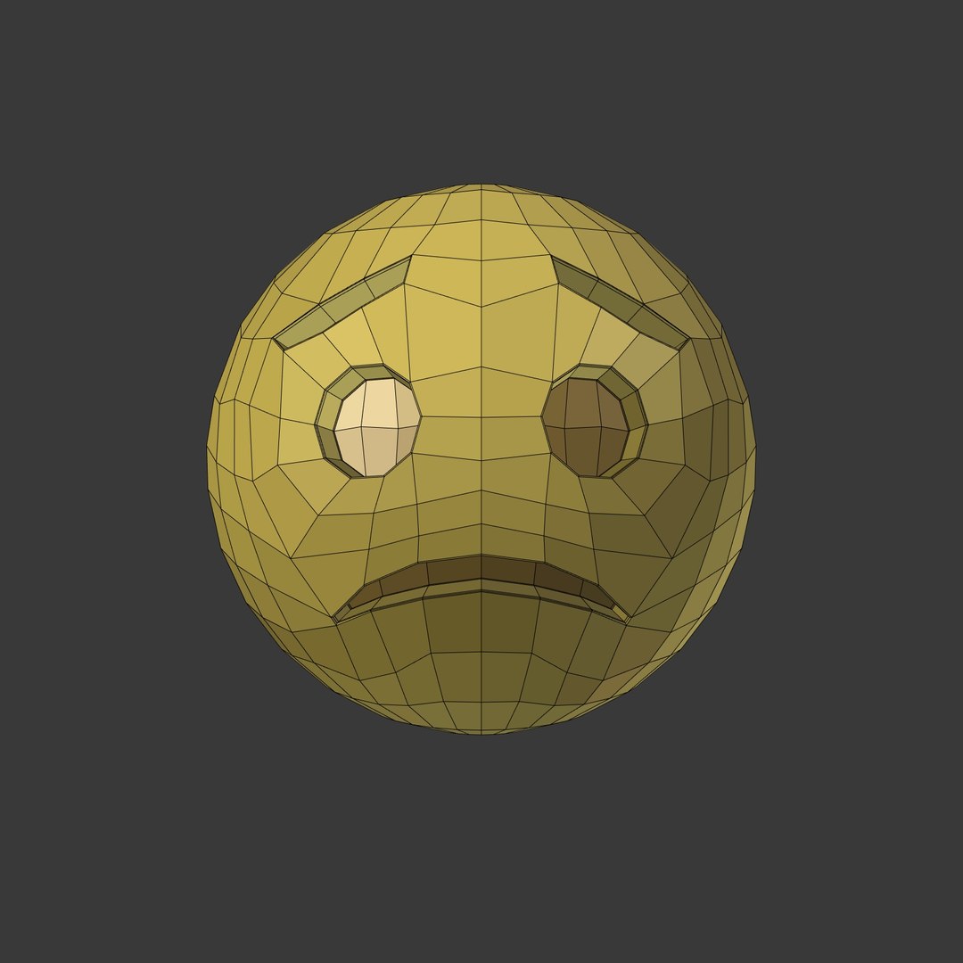 3D Sad Smiley - TurboSquid 1302174
