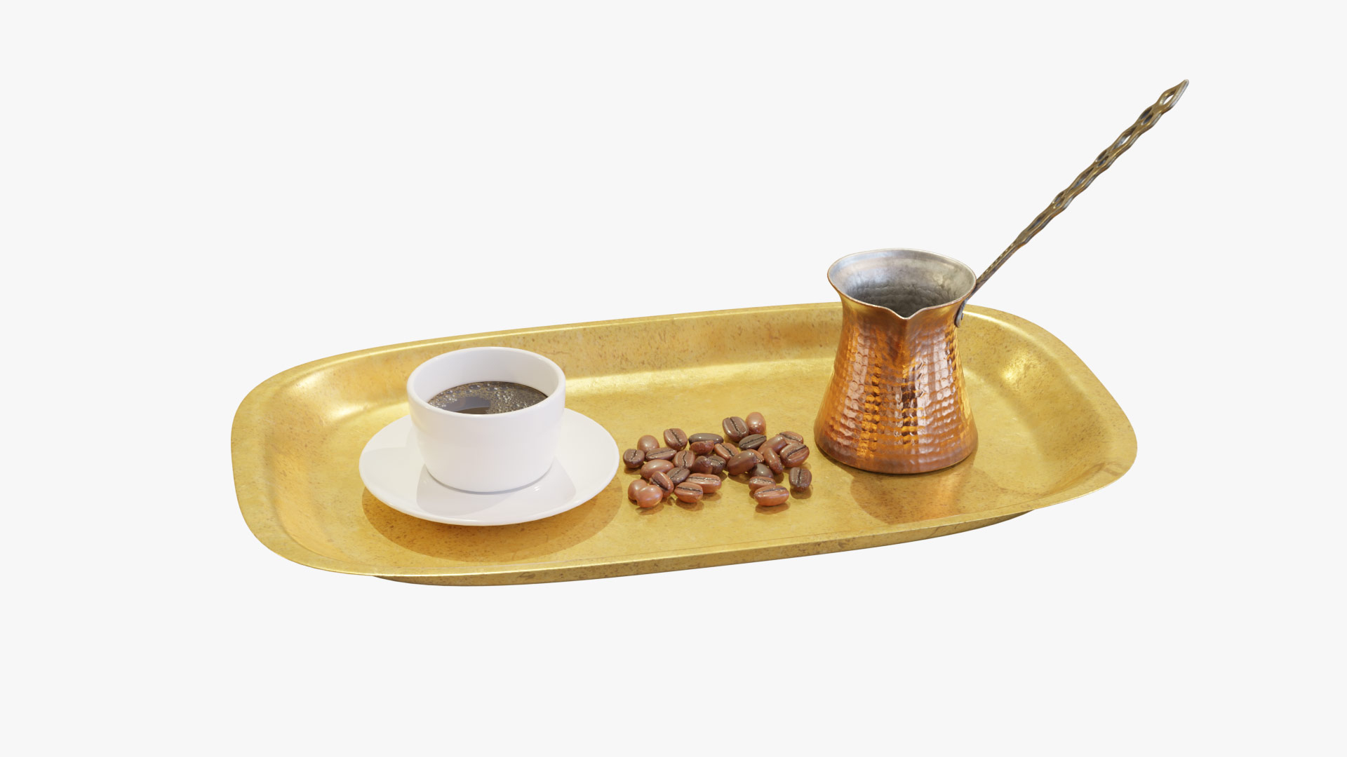 Morning Coffee Set 3D - TurboSquid 2274005