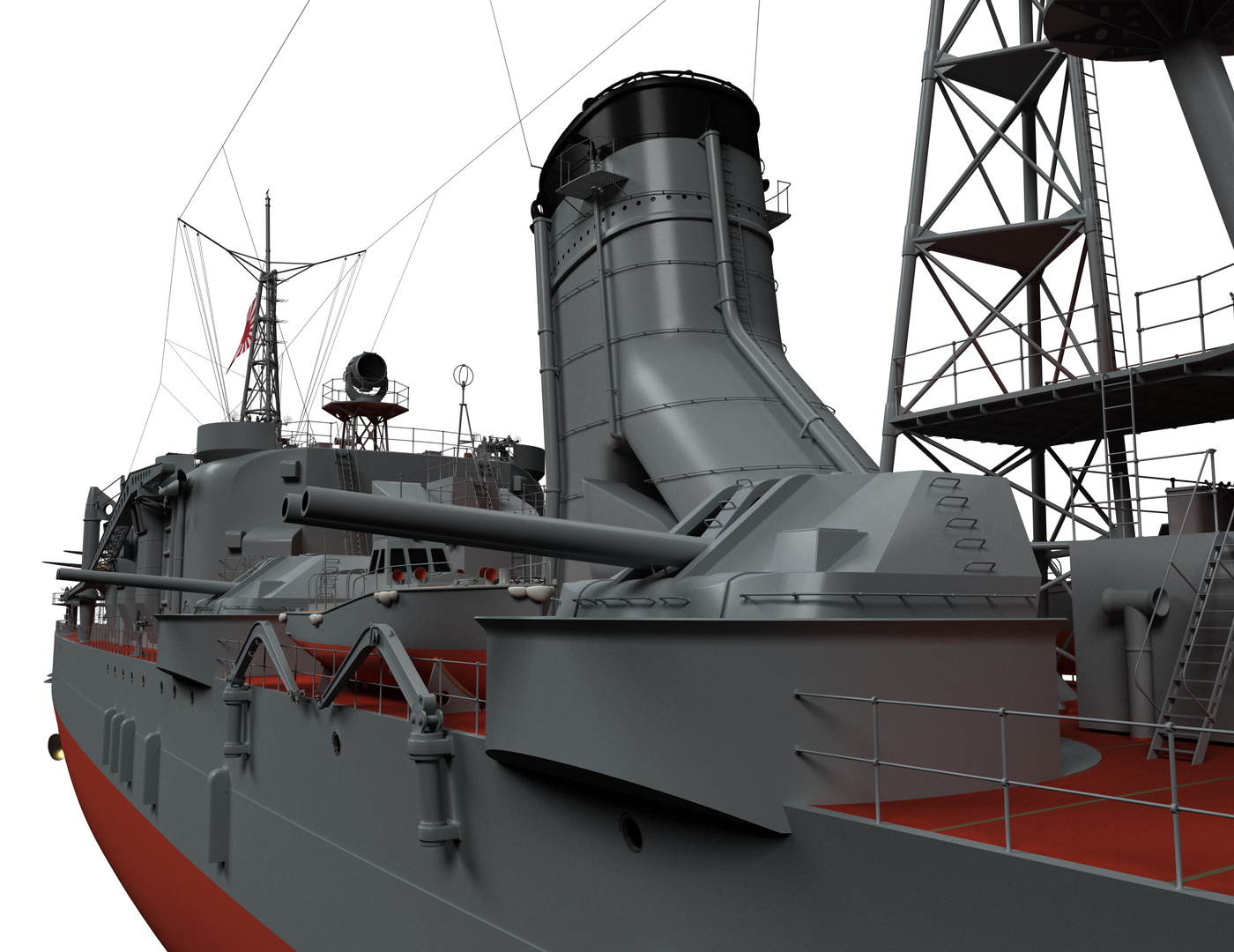 modelo 3d El crucero ligero japonés Oyodo - TurboSquid 1788796