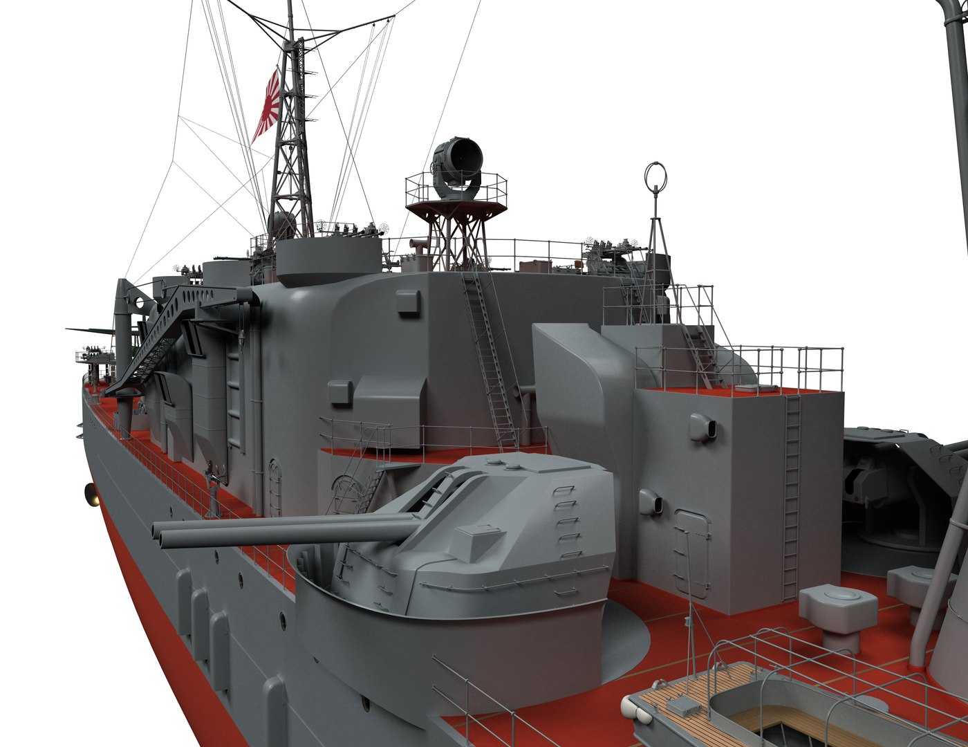 3D The Japanese Light Cruiser Oyodo - TurboSquid 1788796