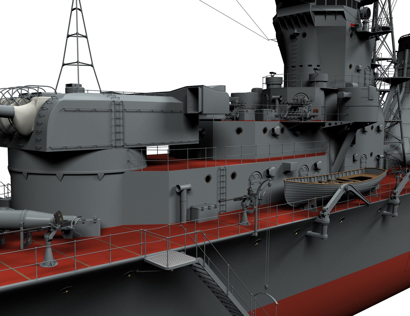 3D The Japanese Light Cruiser Oyodo - TurboSquid 1788796