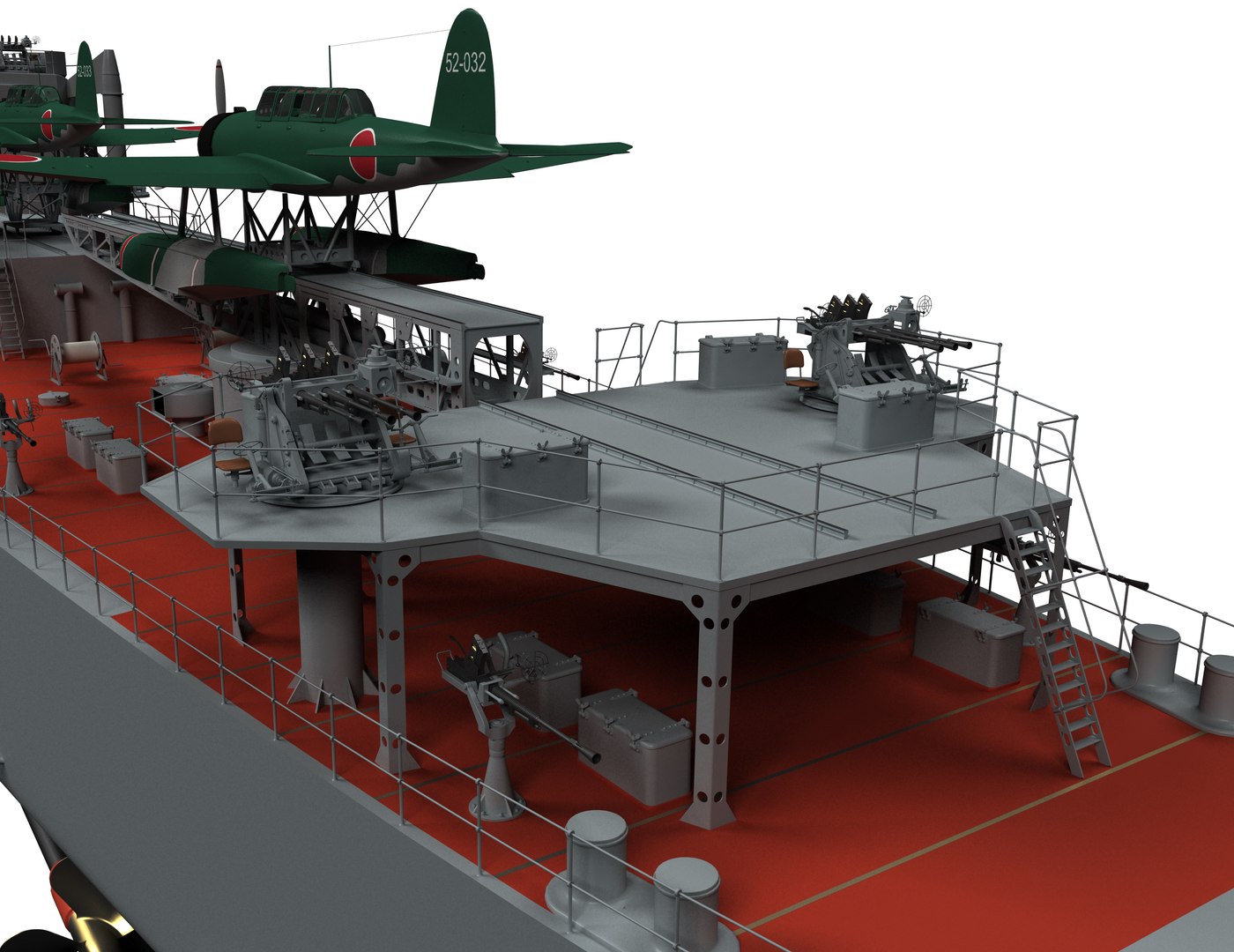 3D The Japanese Light Cruiser Oyodo - TurboSquid 1788796