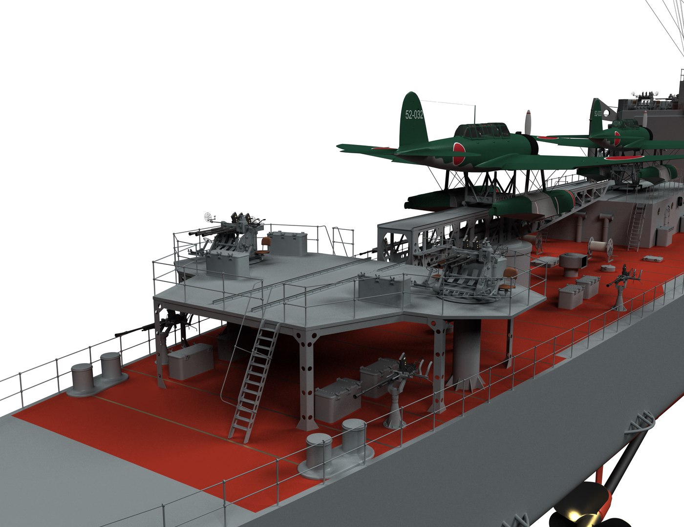 3D The Japanese Light Cruiser Oyodo - TurboSquid 1788796