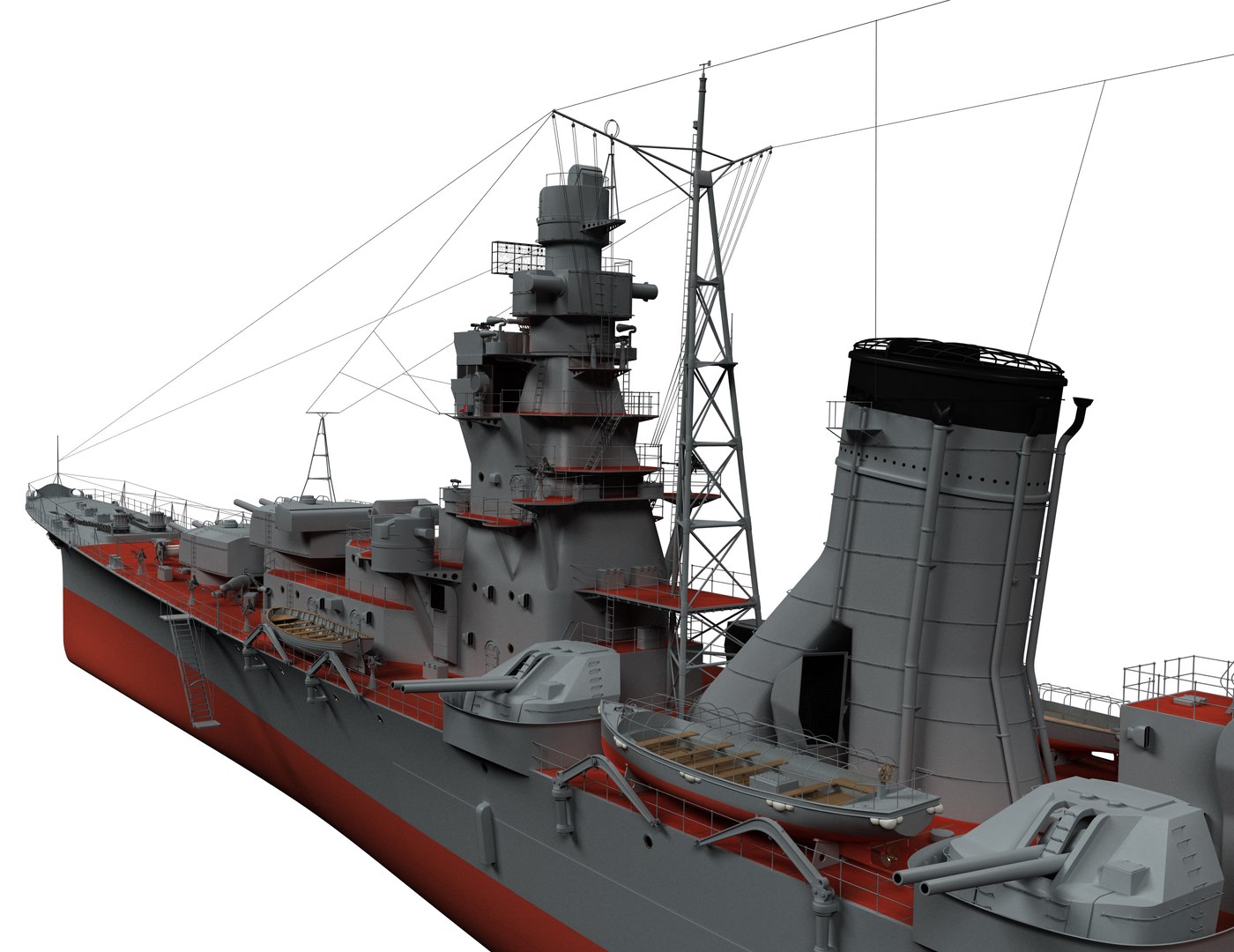 3D The Japanese Light Cruiser Oyodo - TurboSquid 1788796