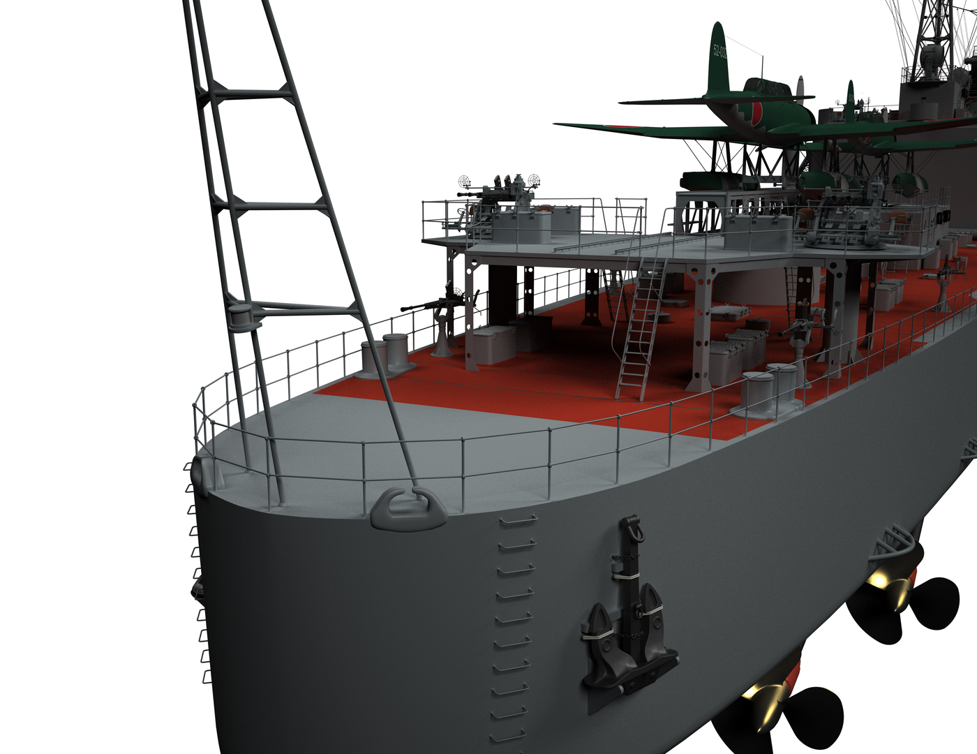 3D The japanese light cruiser Oyodo - TurboSquid 1788796