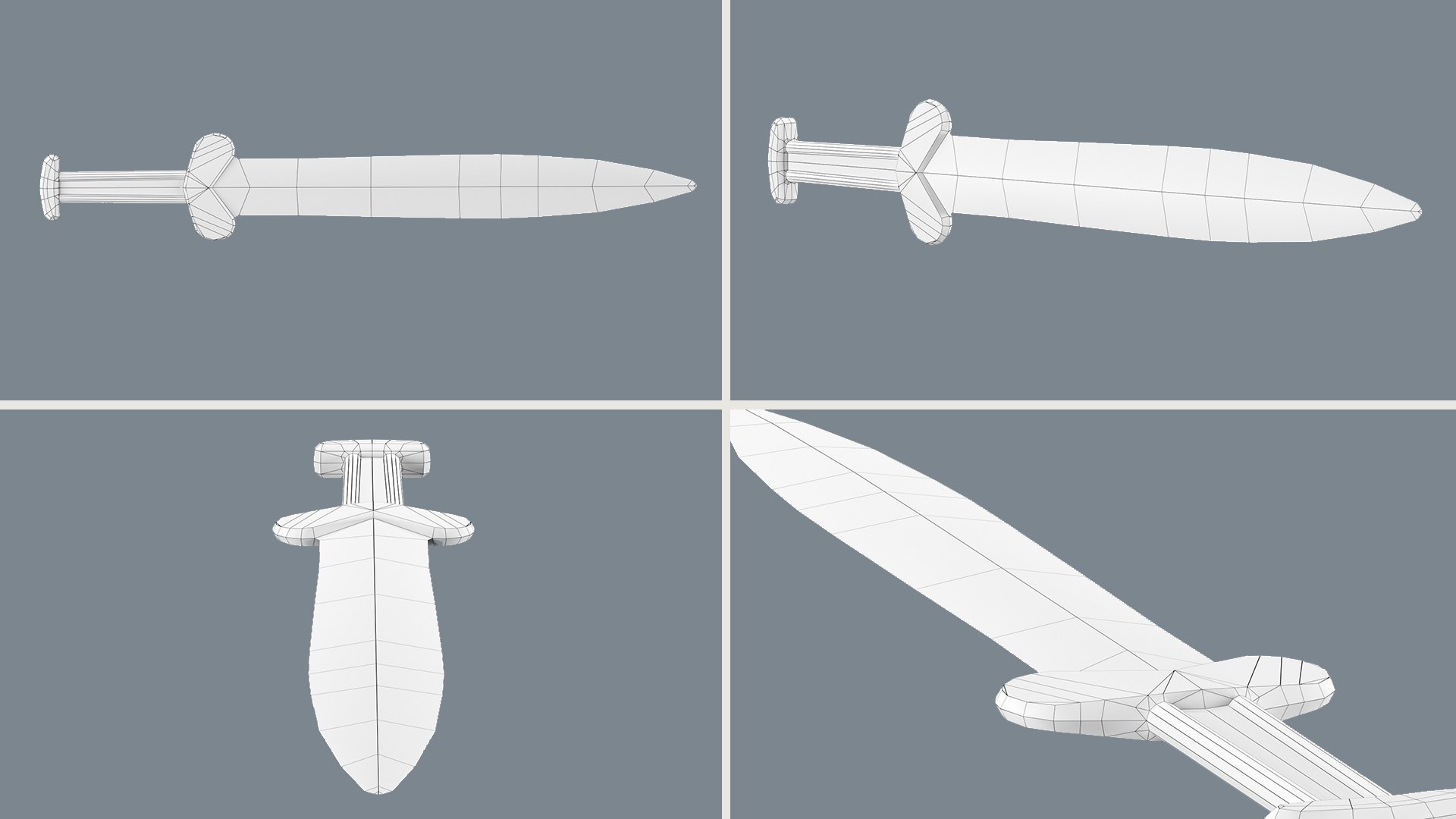 3D Akinak Sword -- 9 Game Models -- Weapons Of The V Century Model ...
