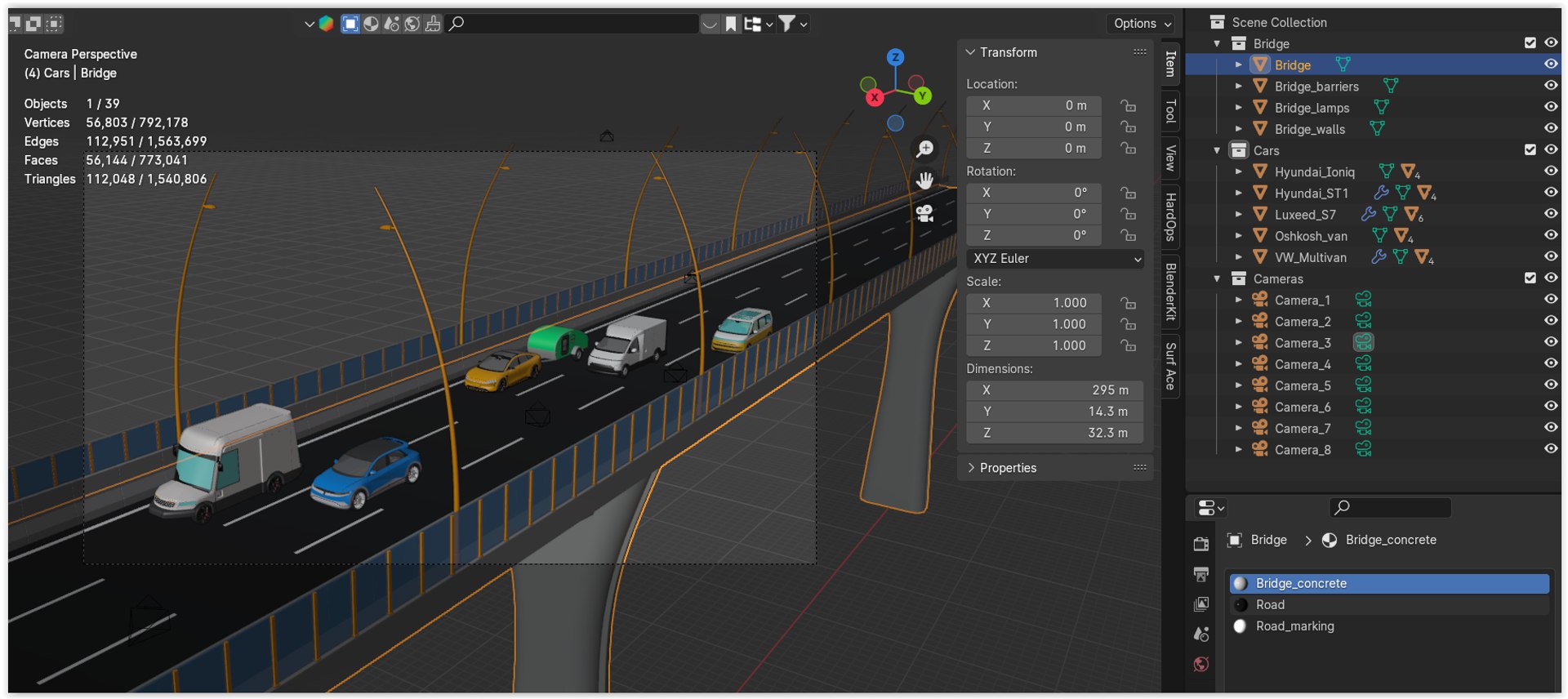 Bridge With Cars 3 3D Model - TurboSquid 2288352