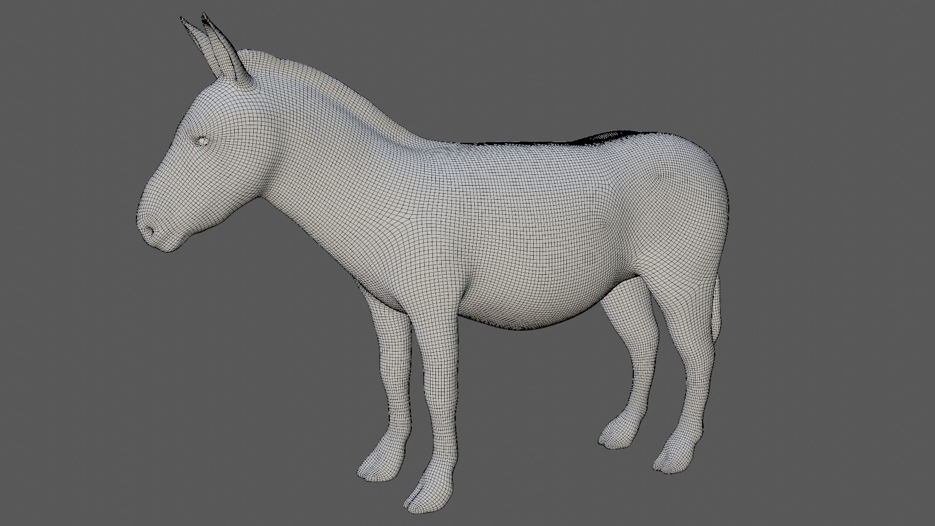 Rigged Low Poly Donkey 3D Model - TurboSquid 1763136