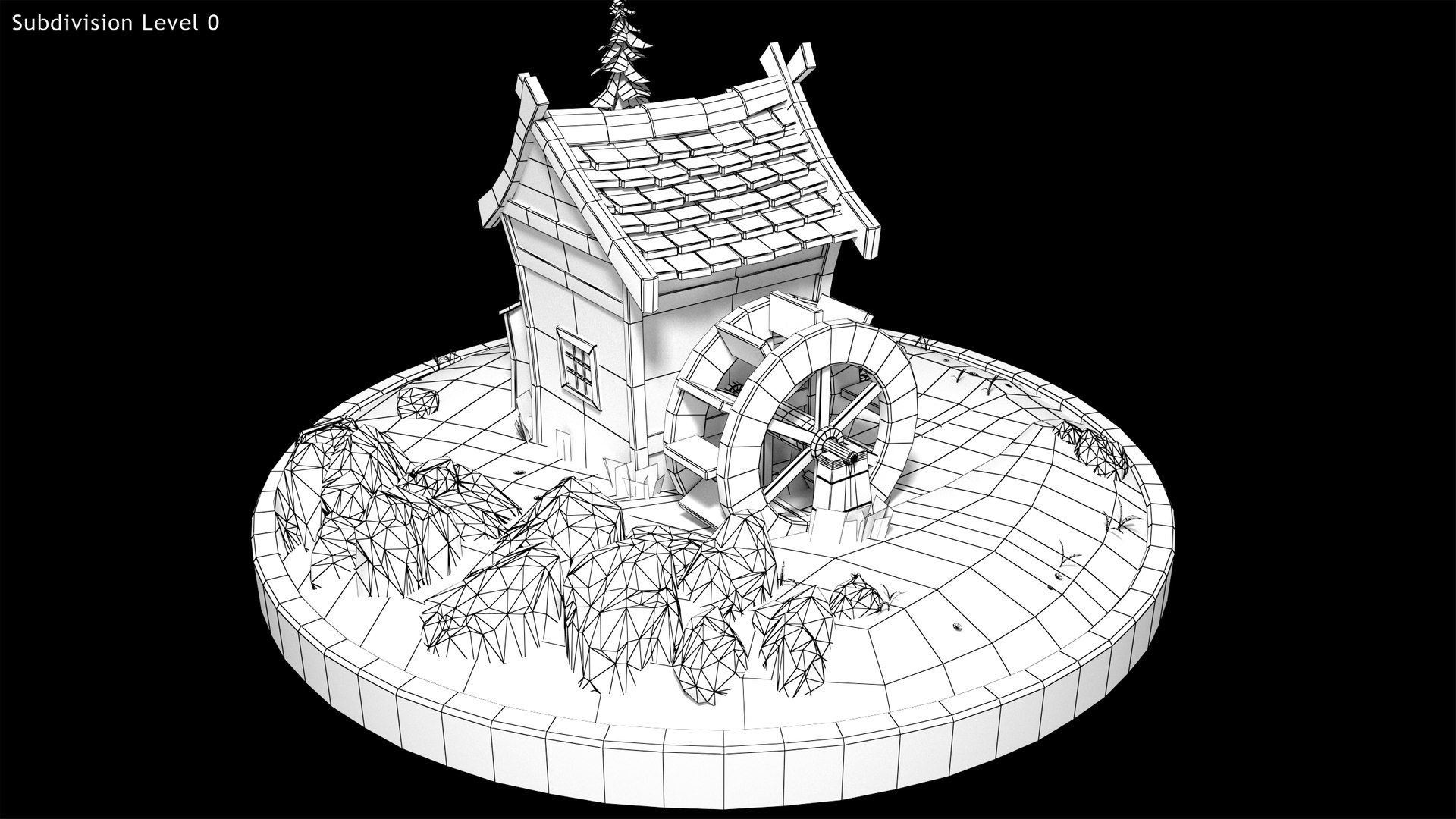 3D Stylized Water Mill Model - TurboSquid 2284801