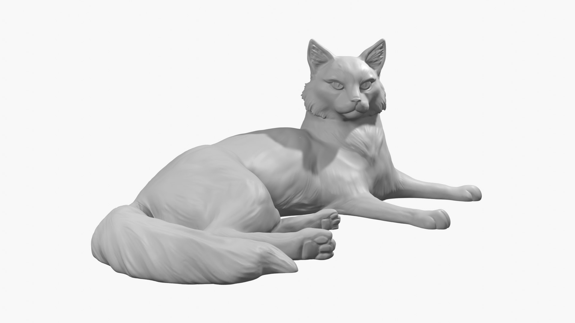 3D модель Cat resting model for 3D printing - TurboSquid 1999367