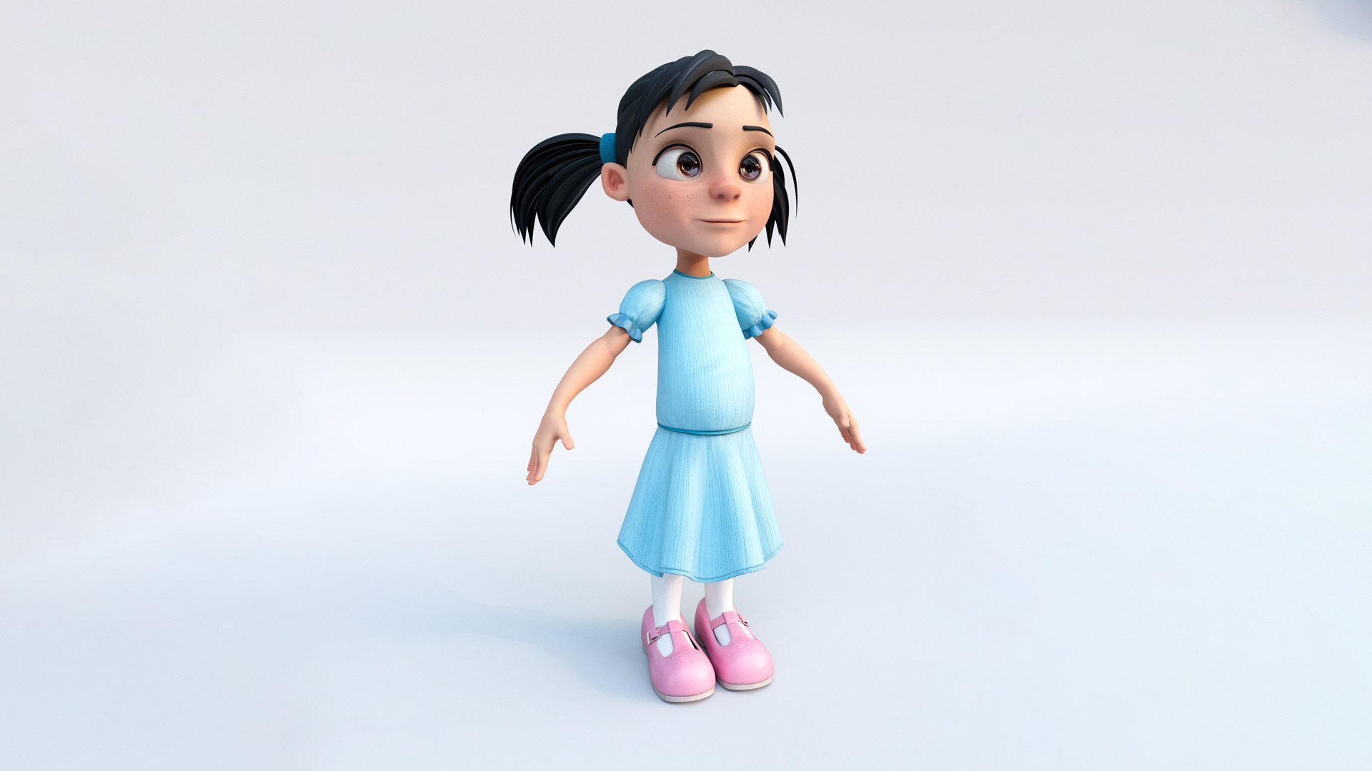 Jumana Cartoon Girl Character Rigged 3D - TurboSquid 2023818