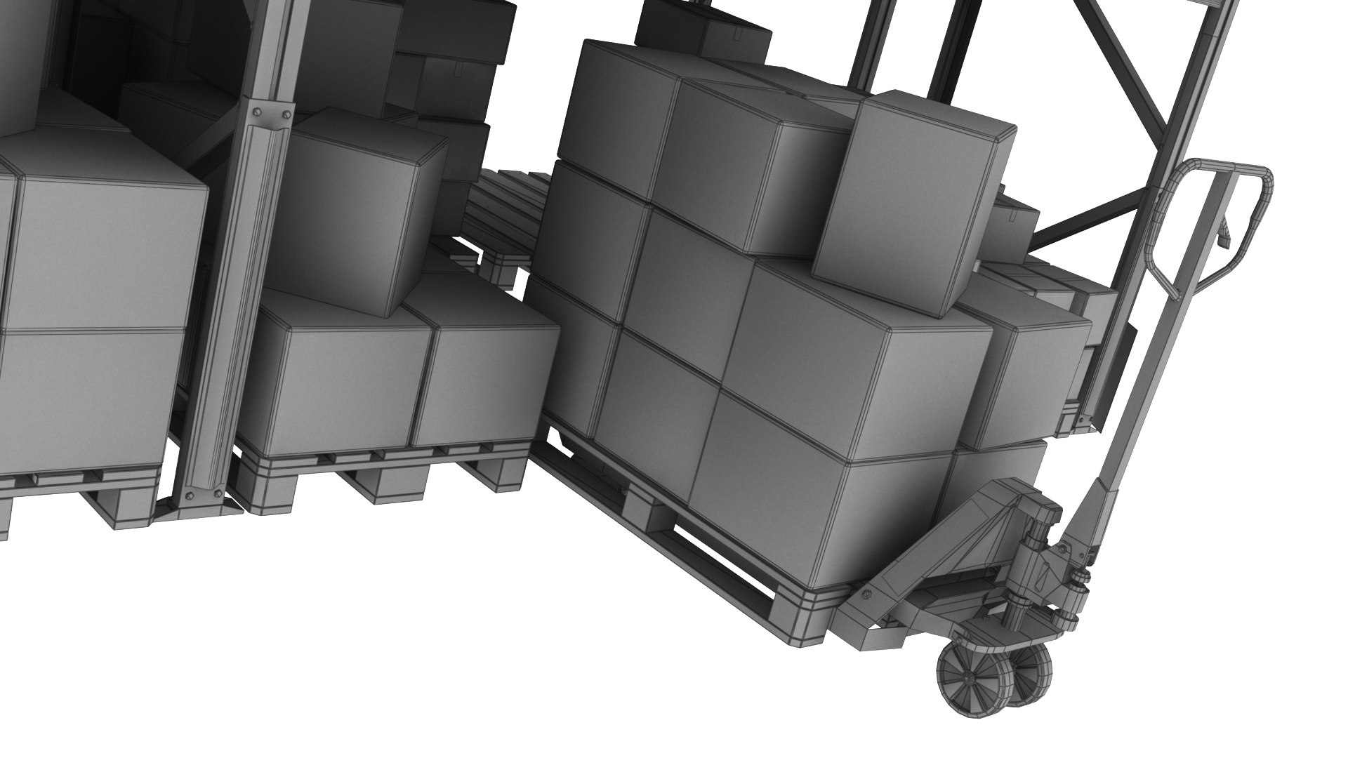 Pallet Racks 3D Model - TurboSquid 1535192