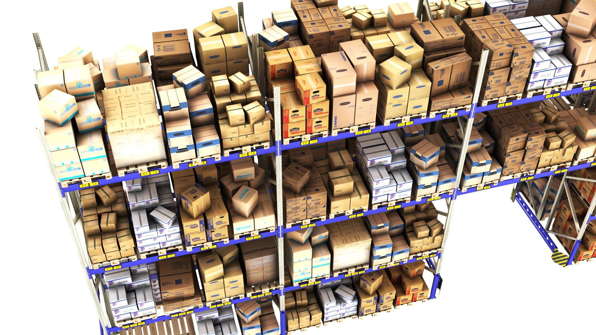 Pallet Racks 3D Model - TurboSquid 1535192