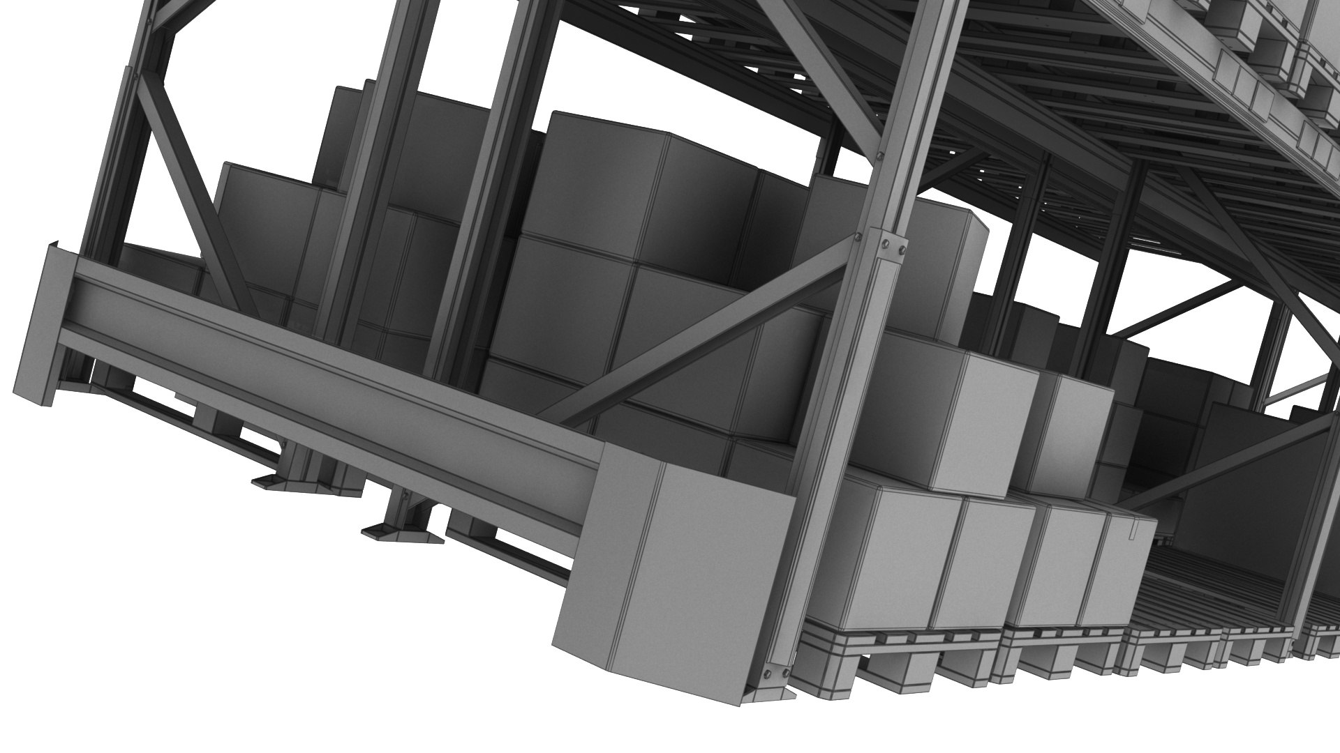Pallet Racks 3D Model - TurboSquid 1535192