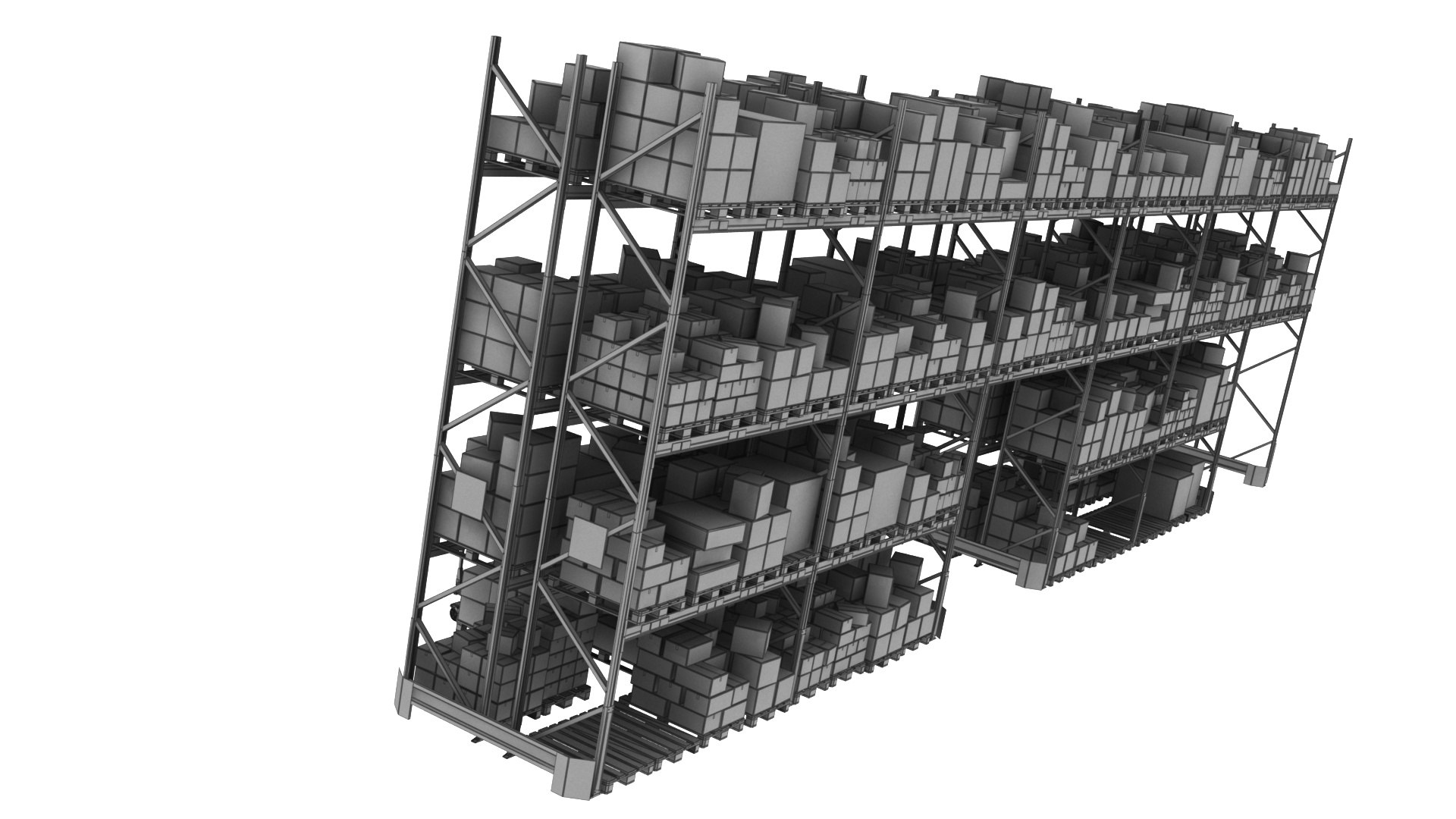 Pallet racks 3D model - TurboSquid 1535192