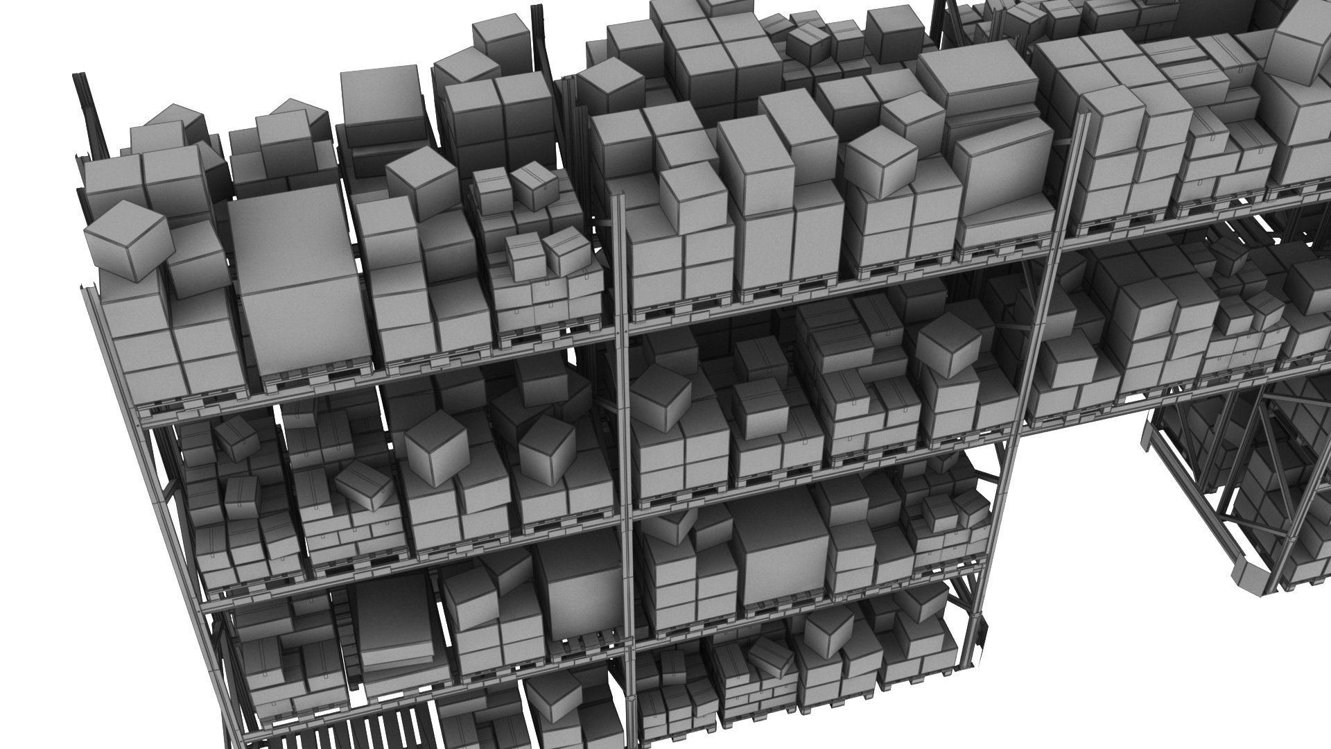 Pallet Racks 3D Model - TurboSquid 1535192