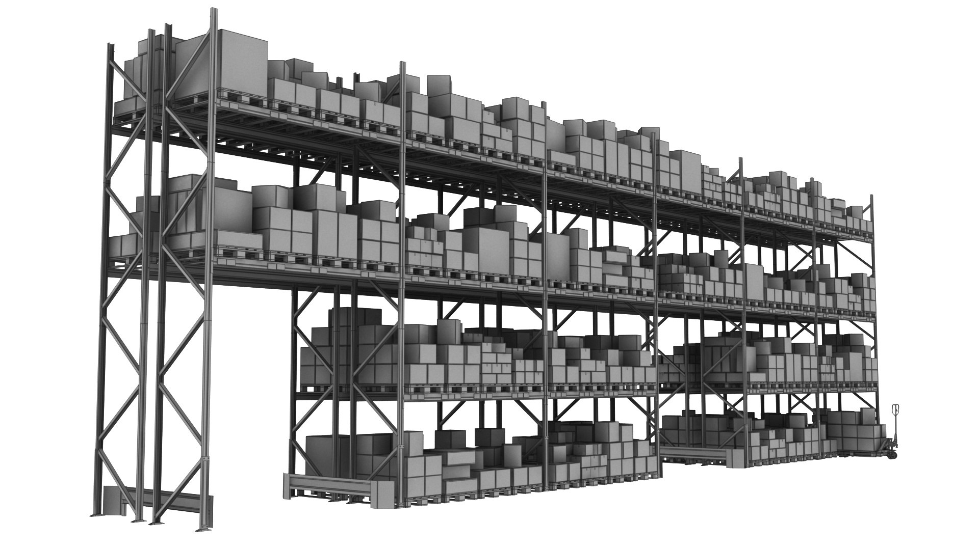 Pallet Racks 3D Model - TurboSquid 1535192