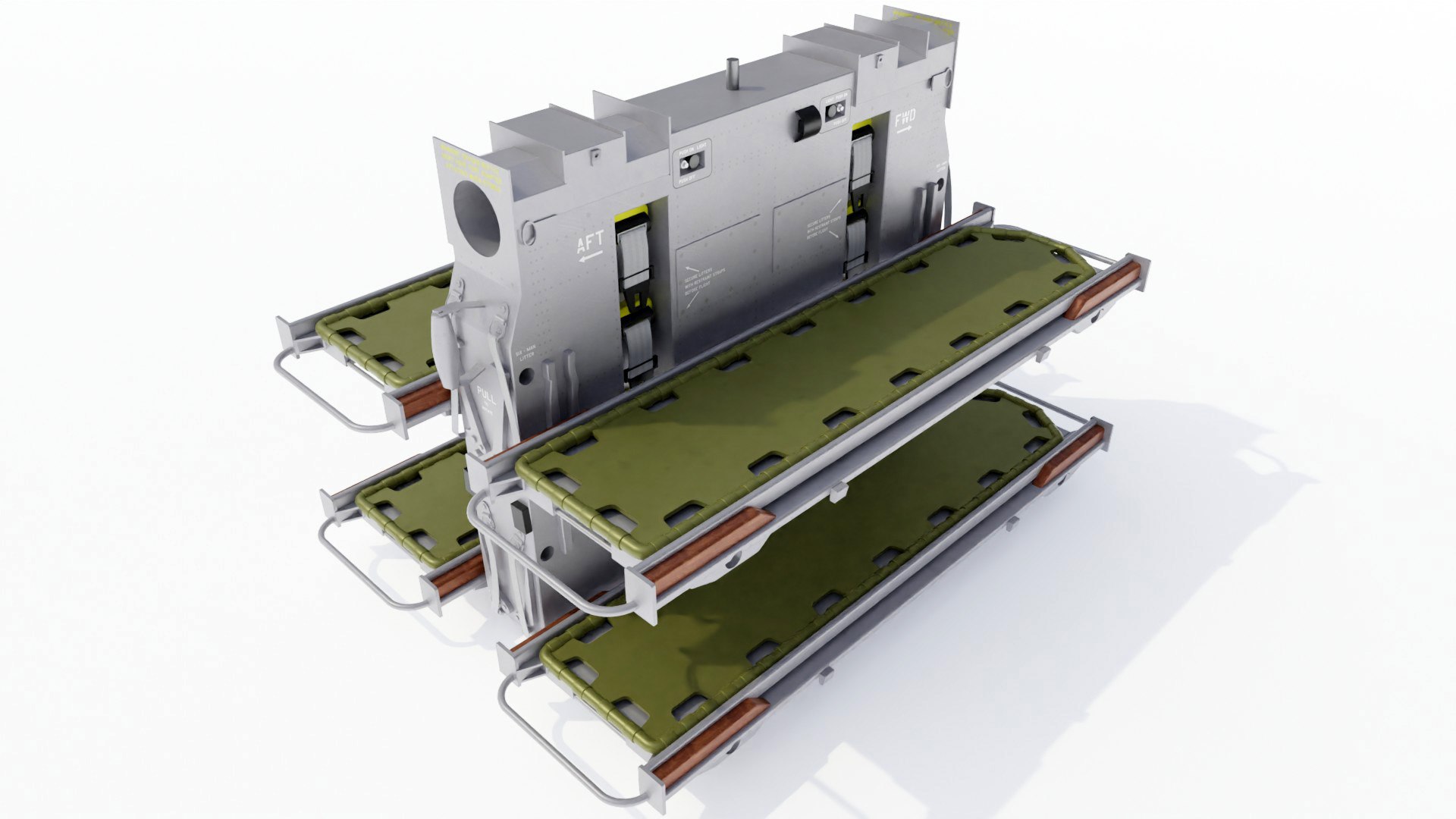3D UH-60L Black Hawk Medical Gurney - TurboSquid 2173130