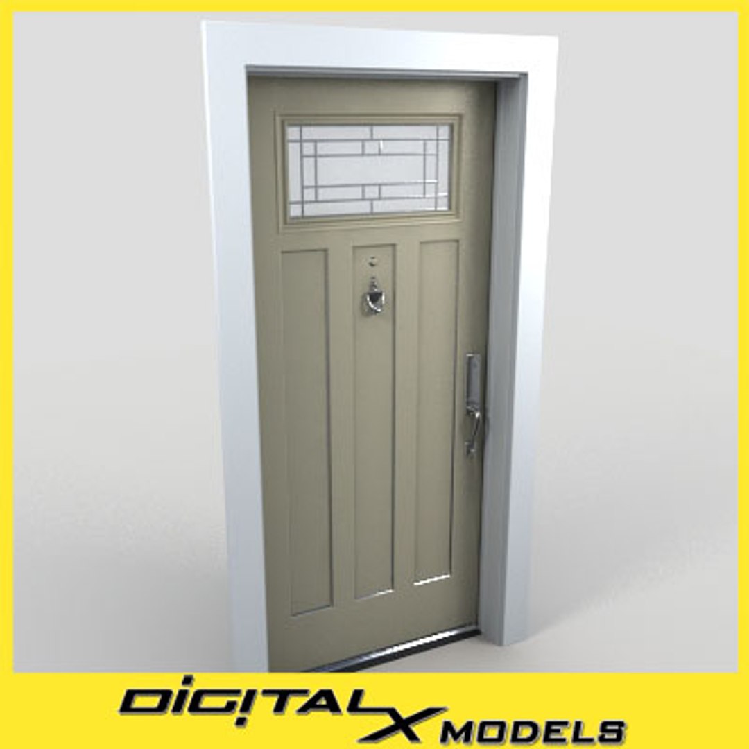 3d Model Residential Entry Door 11