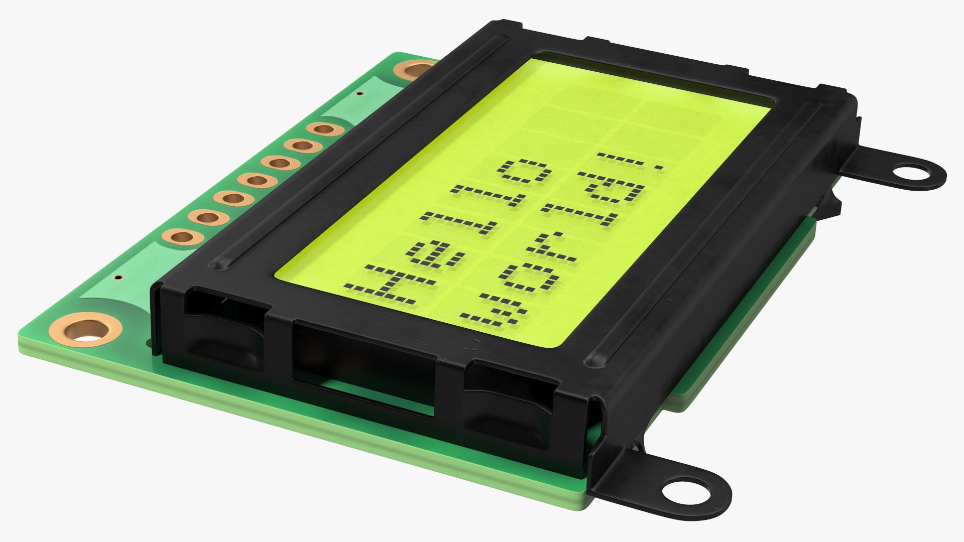 Character LCD Display Green ON 3D model - TurboSquid 1905791