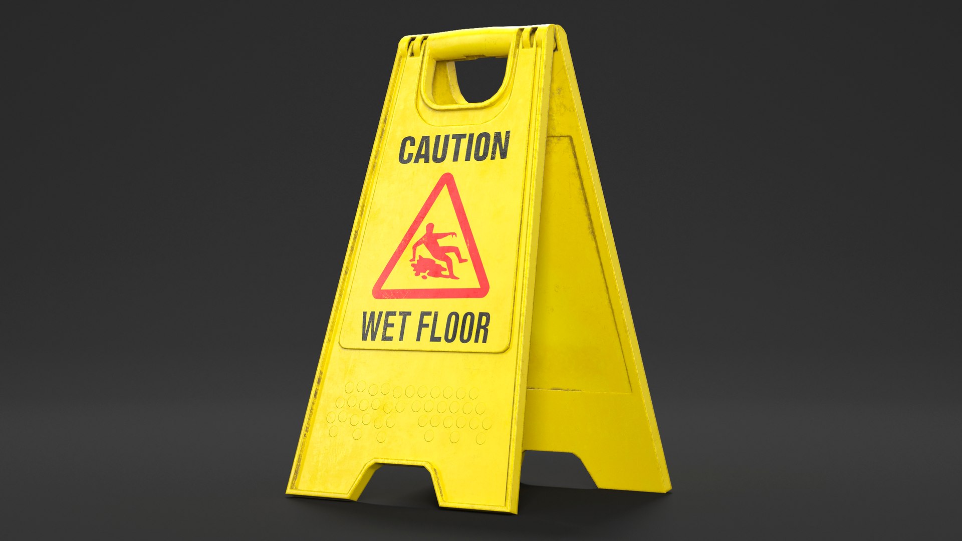 3D Model Wet Floor Sign Low Poly PBR - TurboSquid 2026096