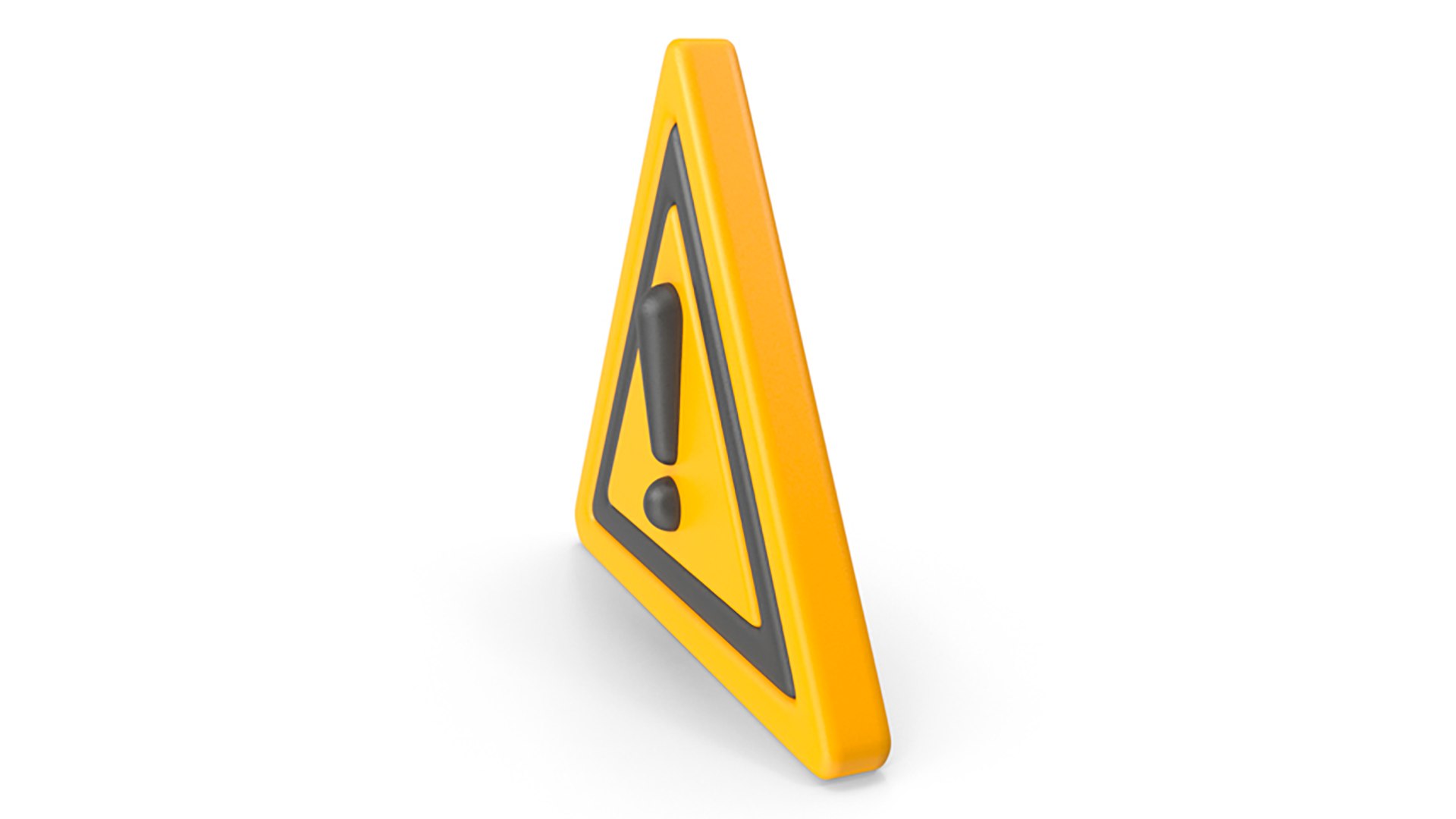 3D Model Warning Sign - TurboSquid 2142704