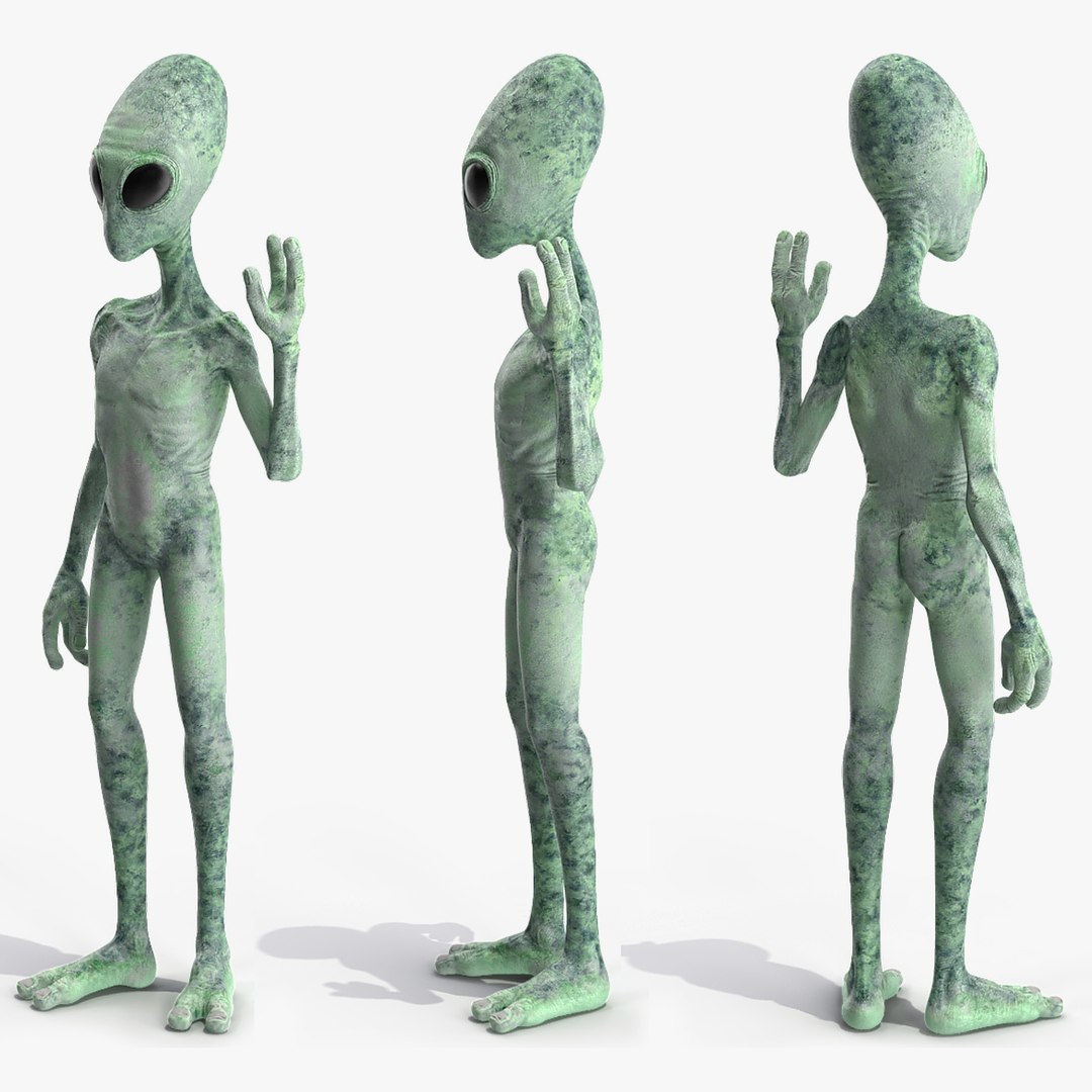 3D green alien rigged modo - TurboSquid 1640256