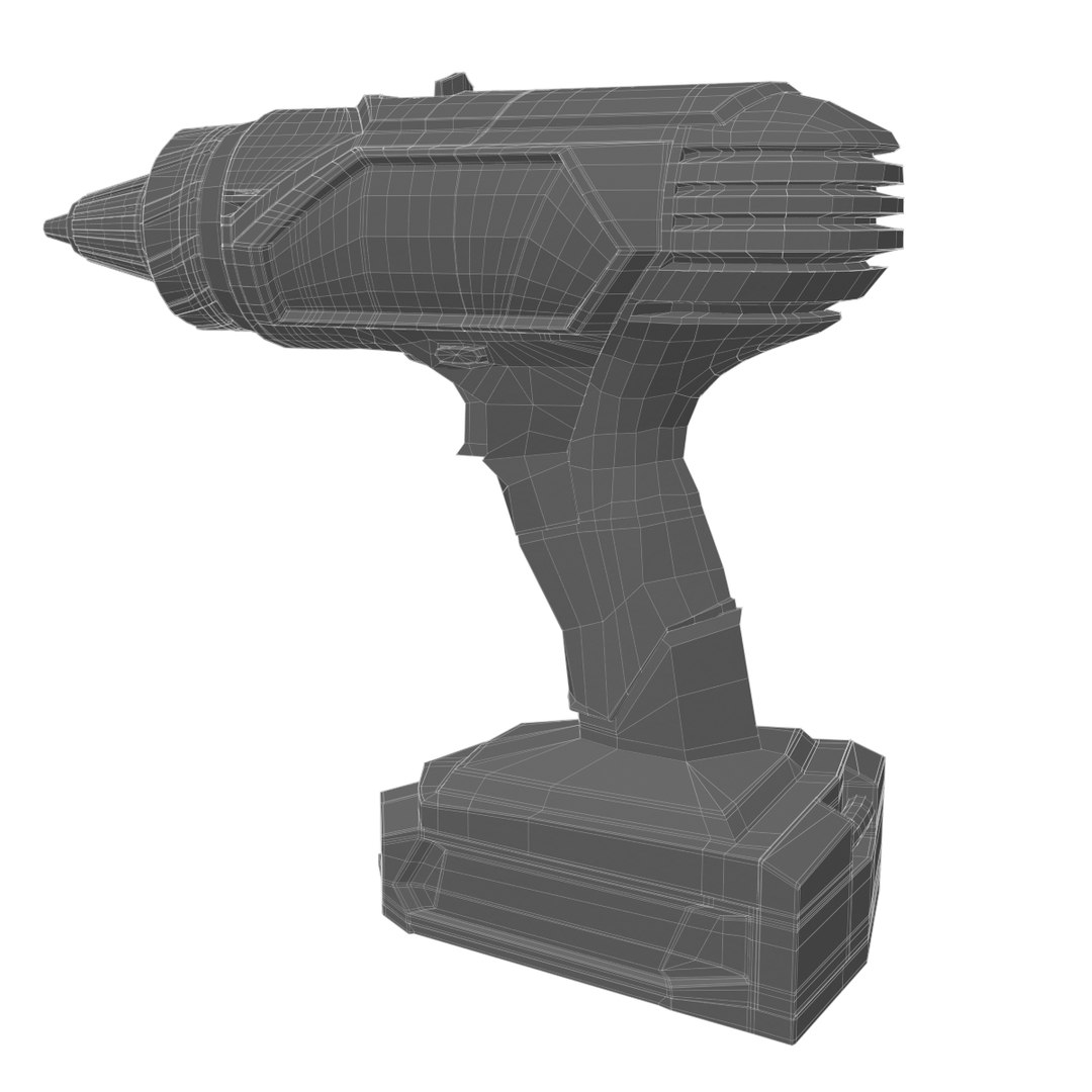 Cordless Drill 3d Model
