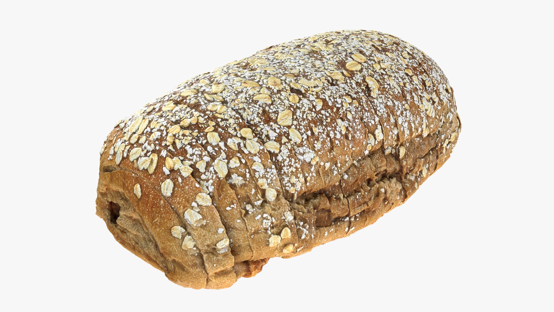 3D Sliced Oat Bread - Raw Scan - TurboSquid 2468983