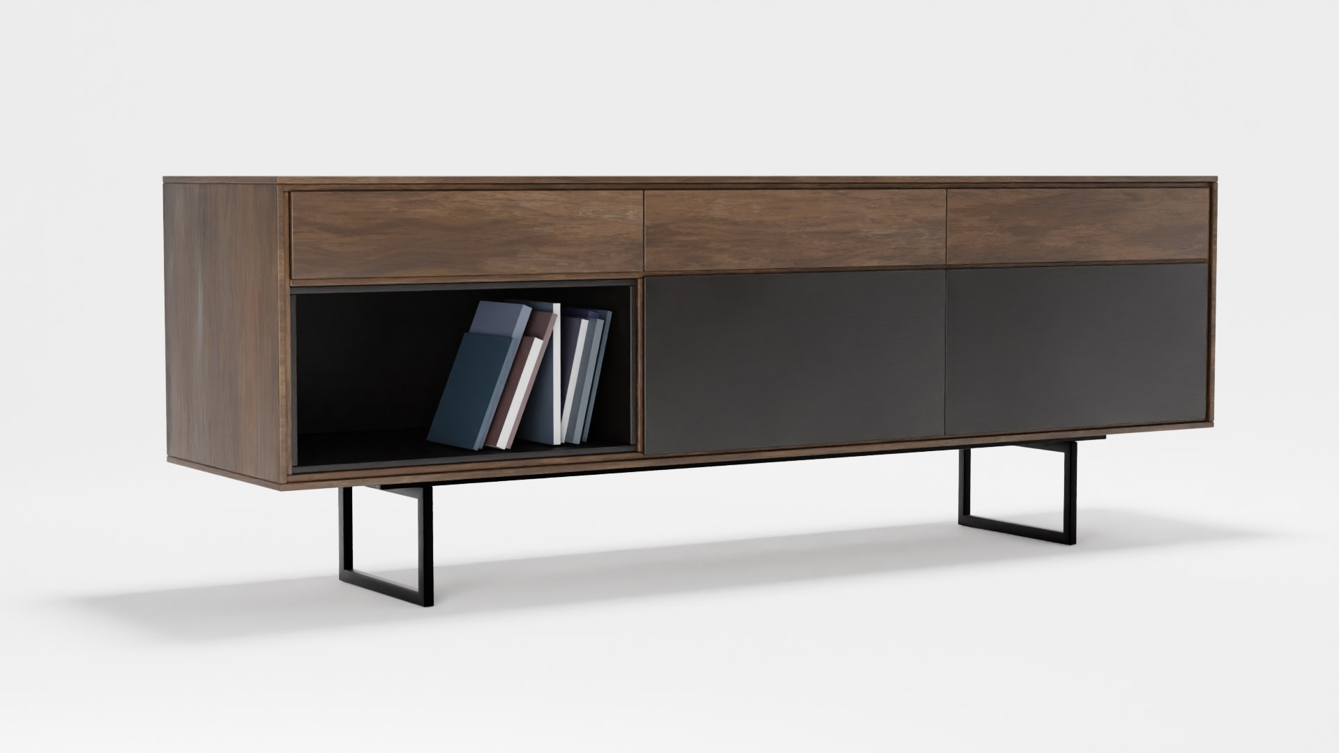 3D Wooden Sideboard 3D Model - TurboSquid 2045071