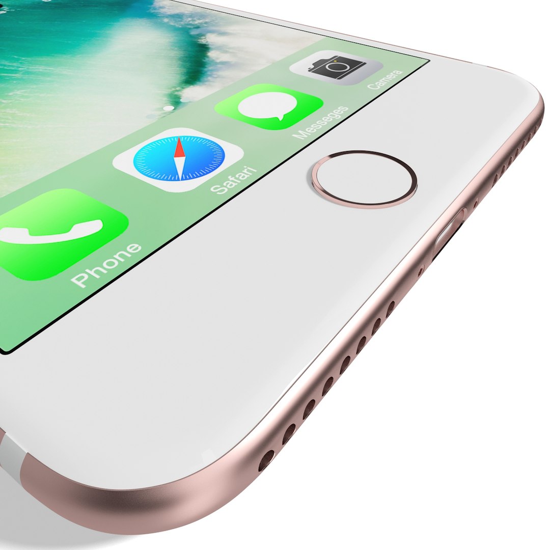 realistic apple iphone 7 3d model