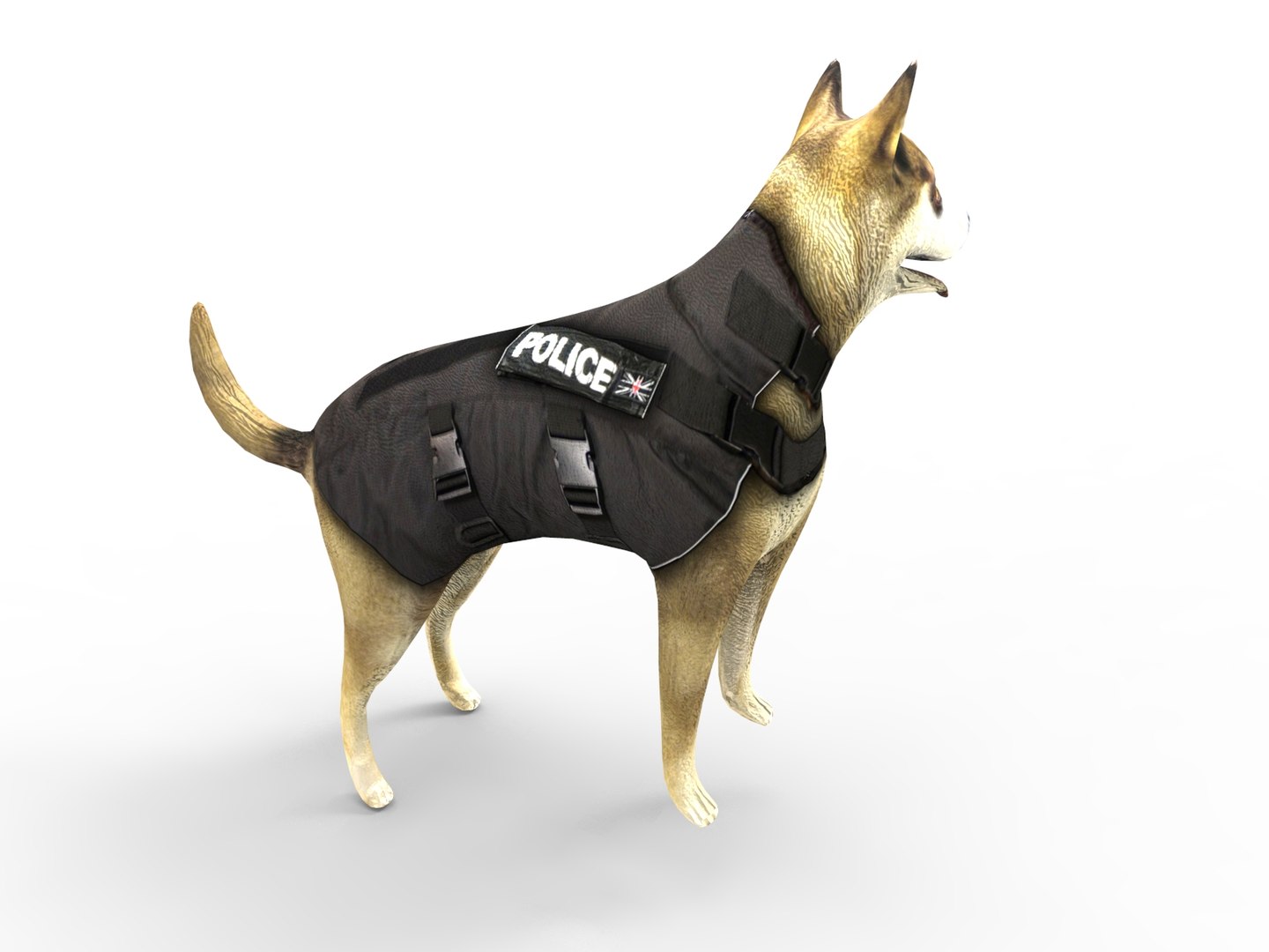 3D Model Police German Shepherd Dog Rigged - TurboSquid 1195598