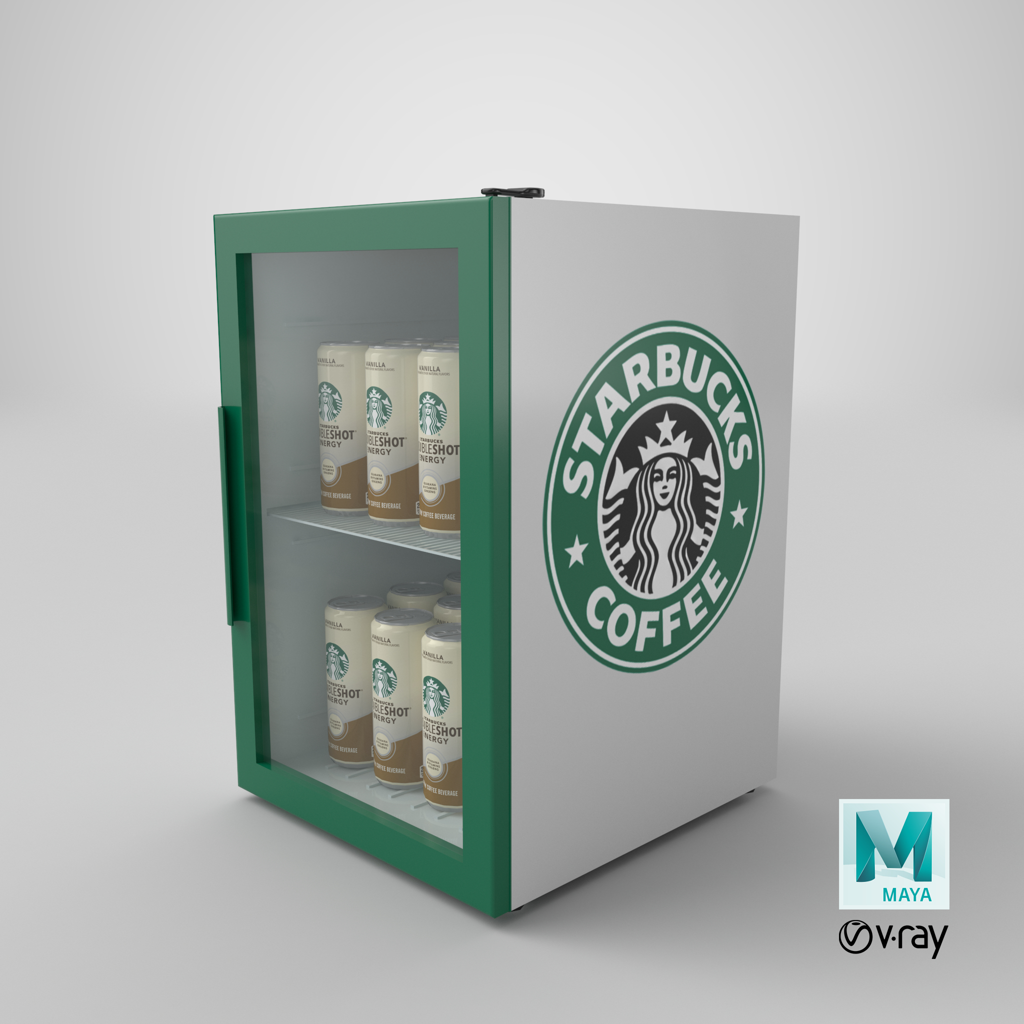 Refrigerator mini starbucks 3D model - TurboSquid 1675940