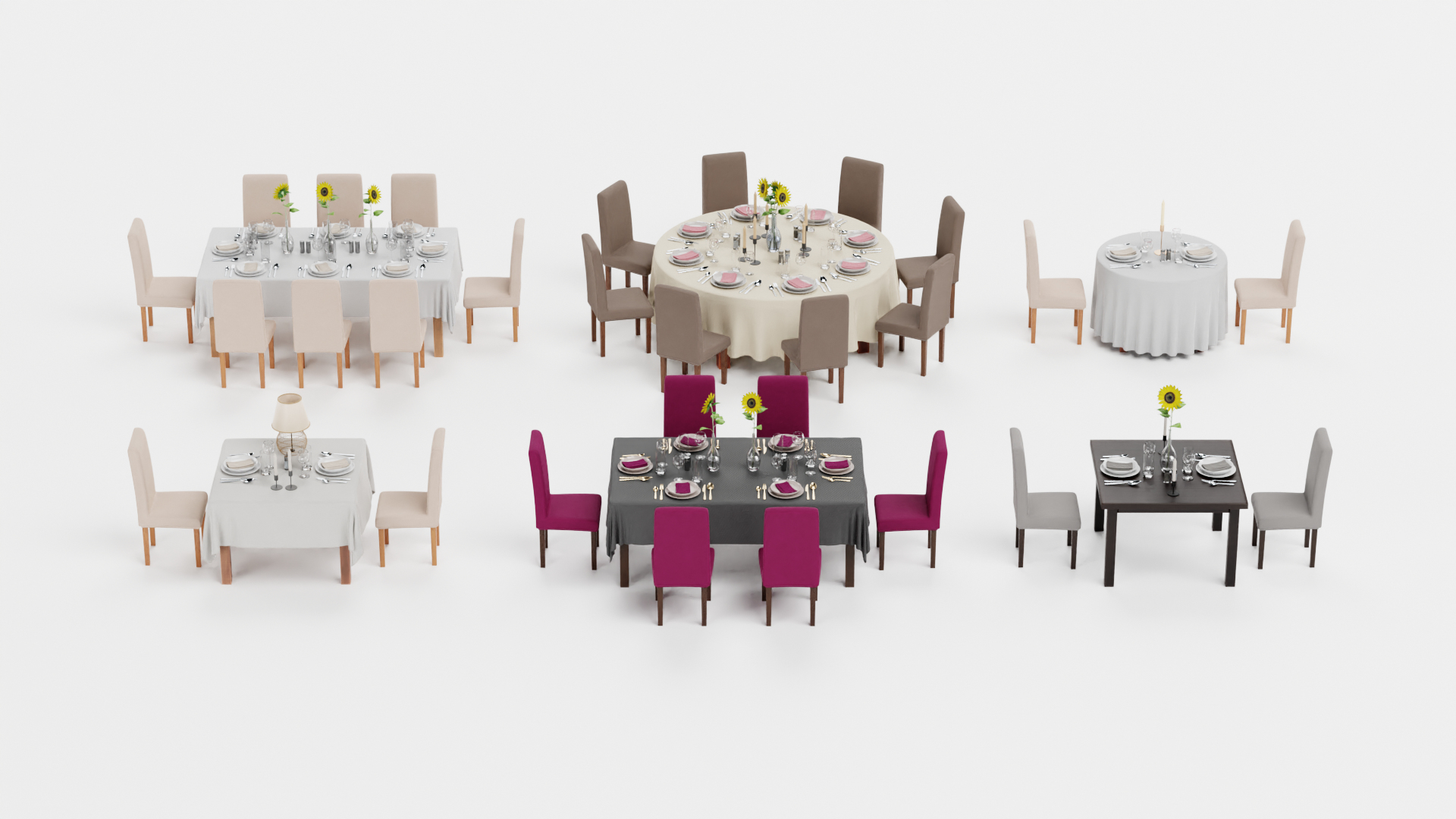 3D Restaurant Tables Blend Model - TurboSquid 1958493