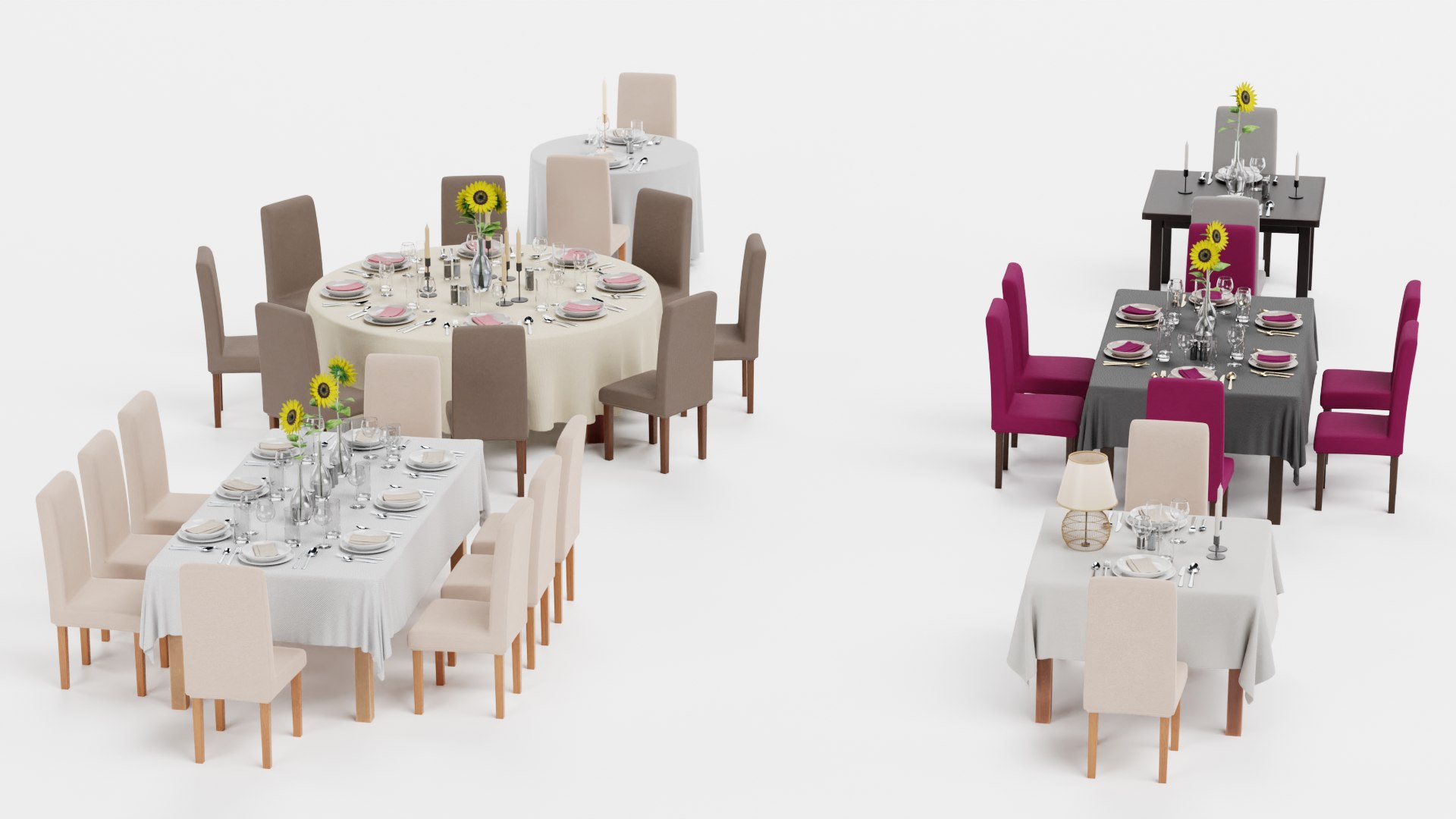 3D Restaurant Tables Blend Model - TurboSquid 1958493