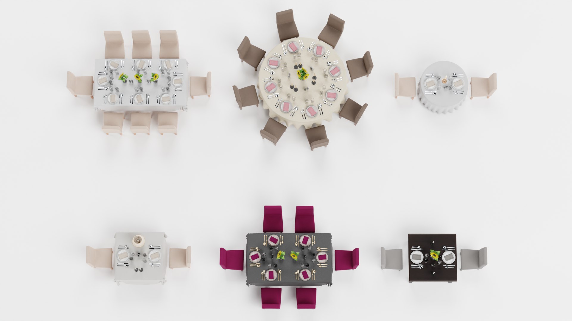 3D Restaurant Tables Blend Model - TurboSquid 1958493