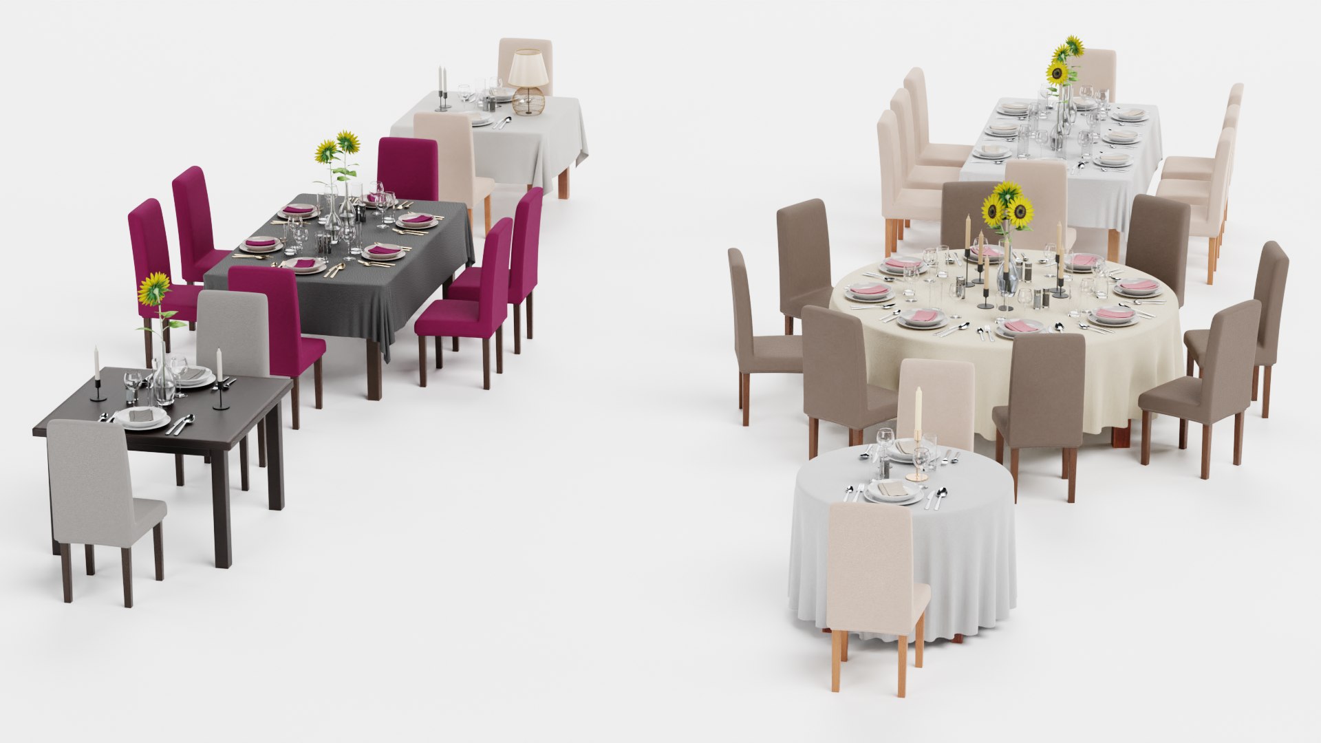 3D Restaurant Tables Blend Model - TurboSquid 1958493