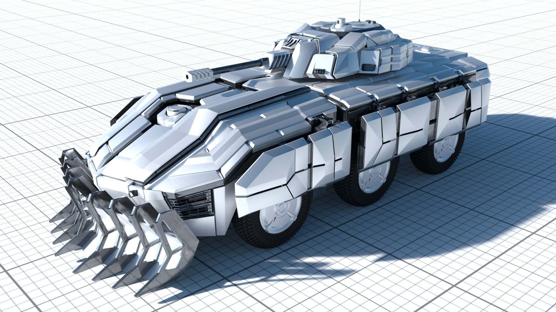 Sci-fi Armoured Fighting Vehicle 3D - TurboSquid 1291267