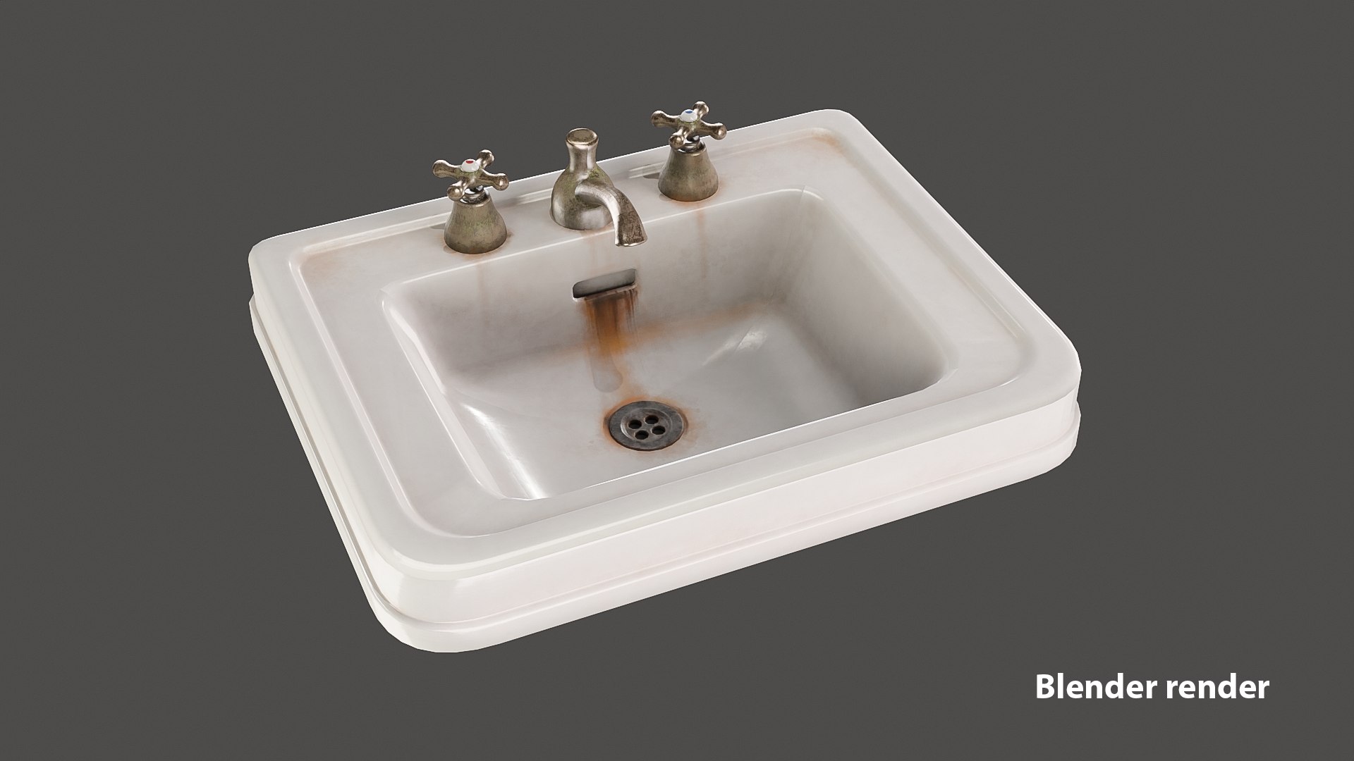 3D Old Hospital Sink Model - TurboSquid 2179740