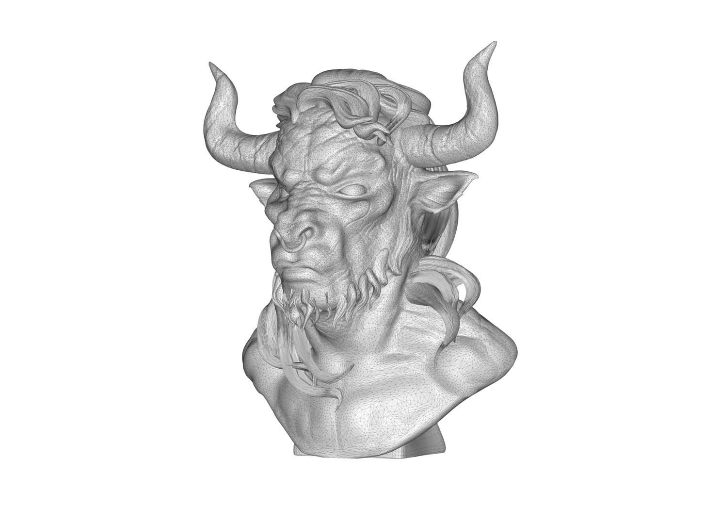 Minotaur Bust Model - TurboSquid 2199594