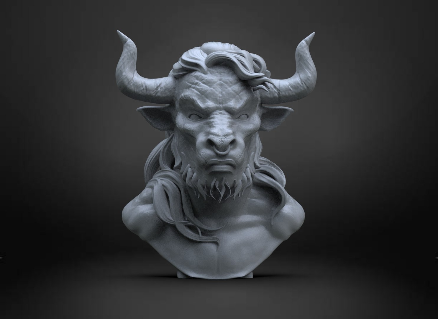 Minotaur Bust Model - TurboSquid 2199594