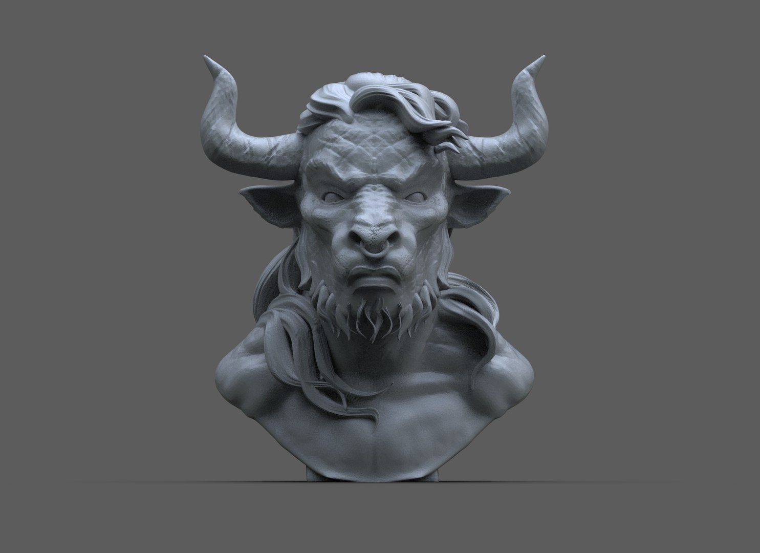 Minotaur Bust Model - TurboSquid 2199594