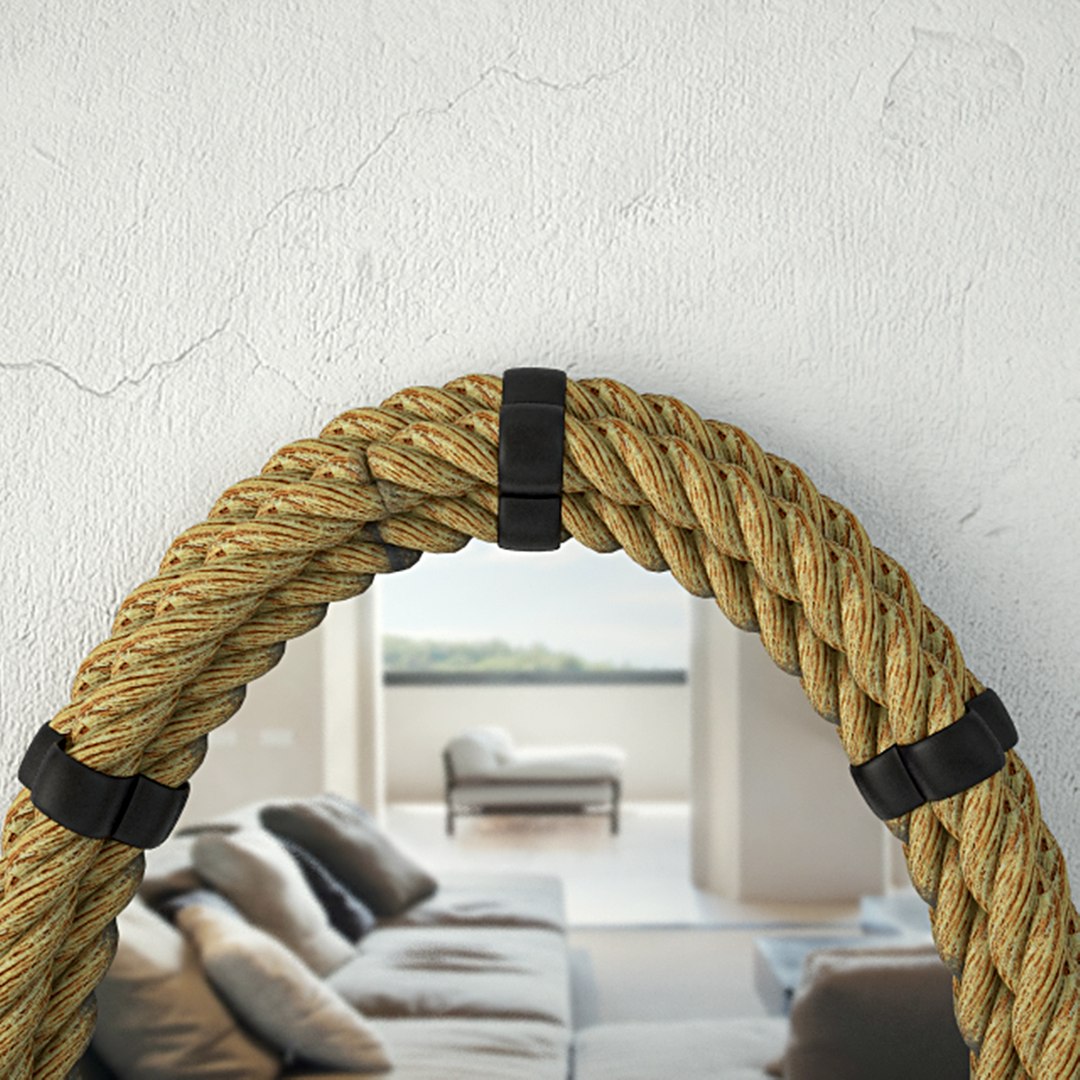 Nautical Rope Oval Mirror Model - TurboSquid 1219715