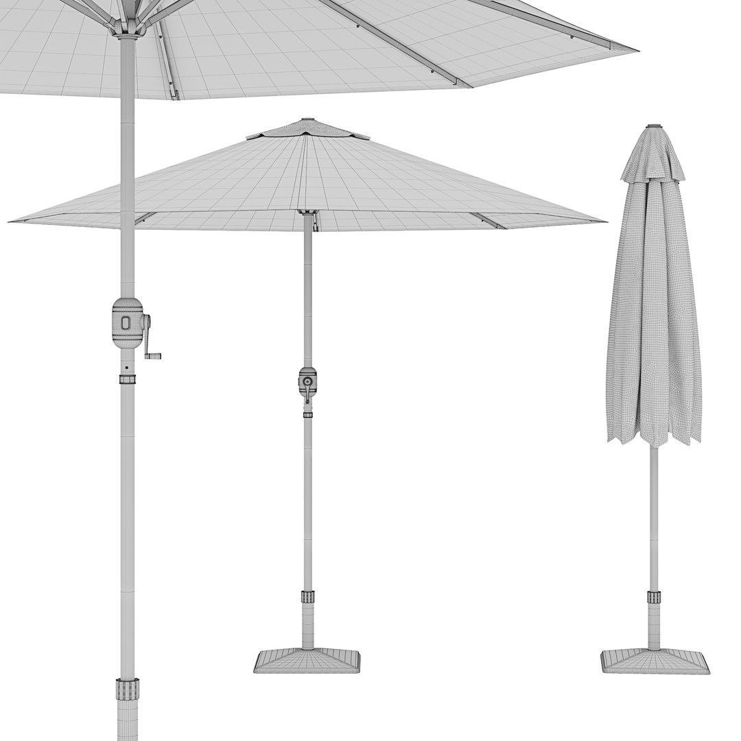 3D LED Garden Parasol model - TurboSquid 1800745