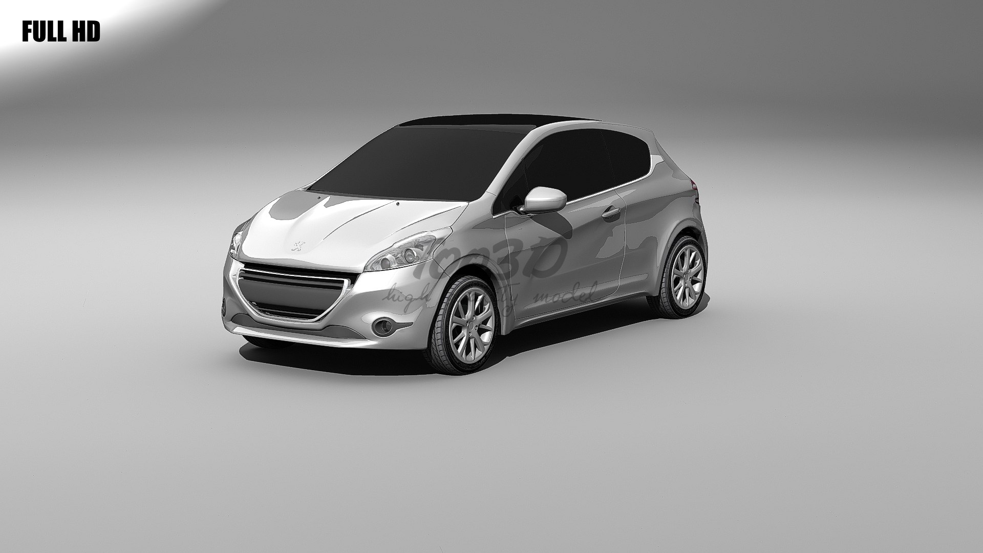 3d Model Peugeot 208 City Car