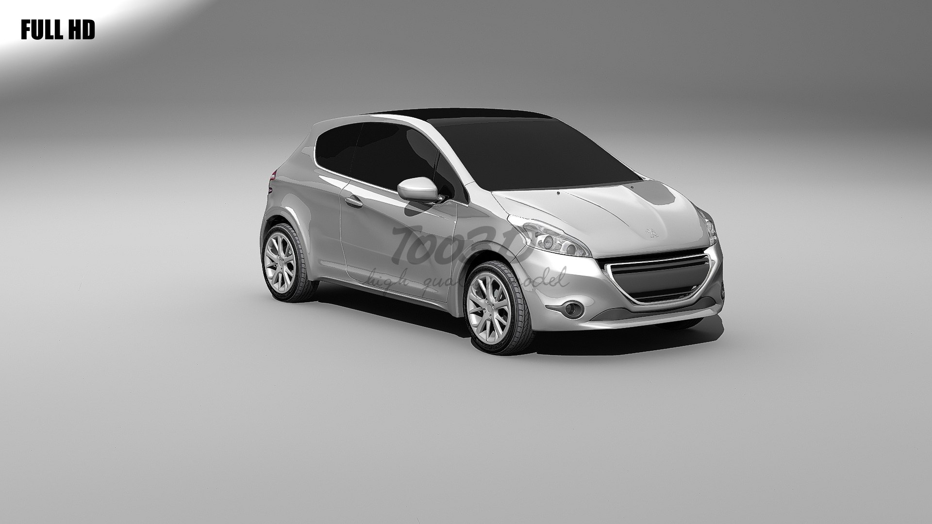 3d Model Peugeot 208 City Car