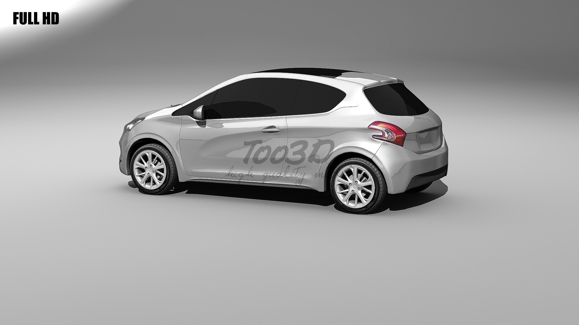 3d Model Peugeot 208 City Car