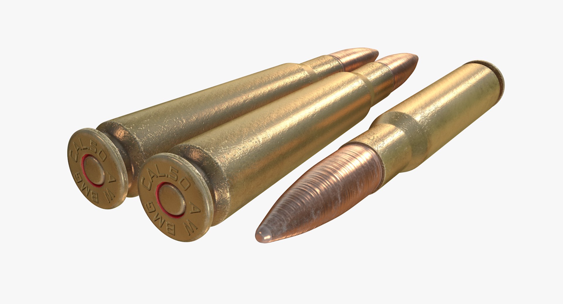 3D Cal 50 Cartridge Model - TurboSquid 1342260