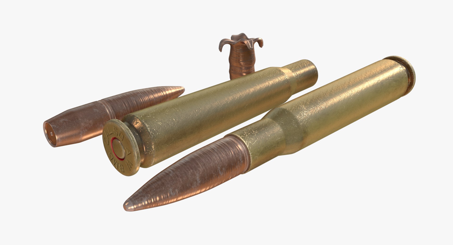 3D Cal 50 Cartridge Model - TurboSquid 1342260