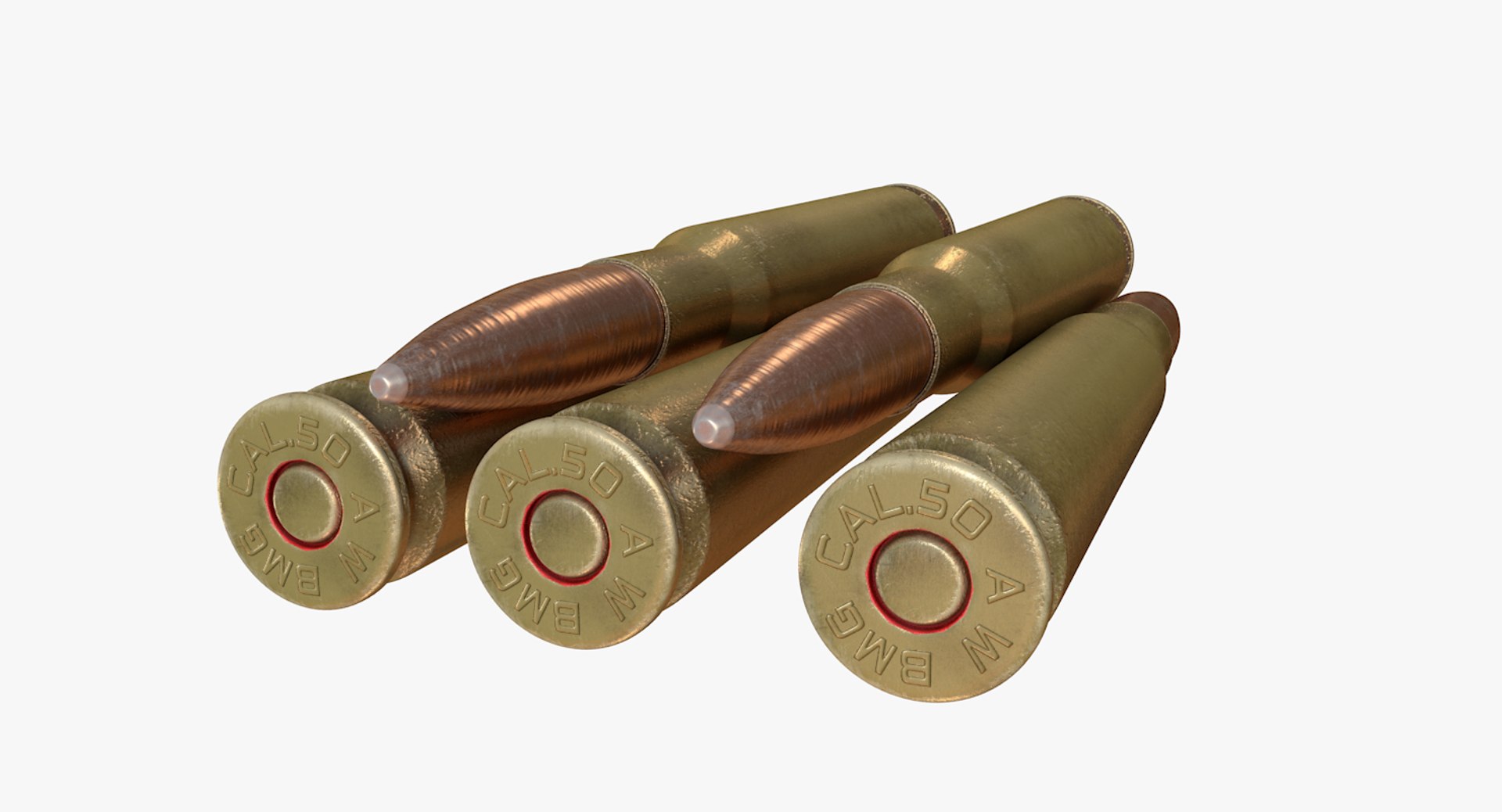 3D Cal 50 Cartridge Model - TurboSquid 1342260